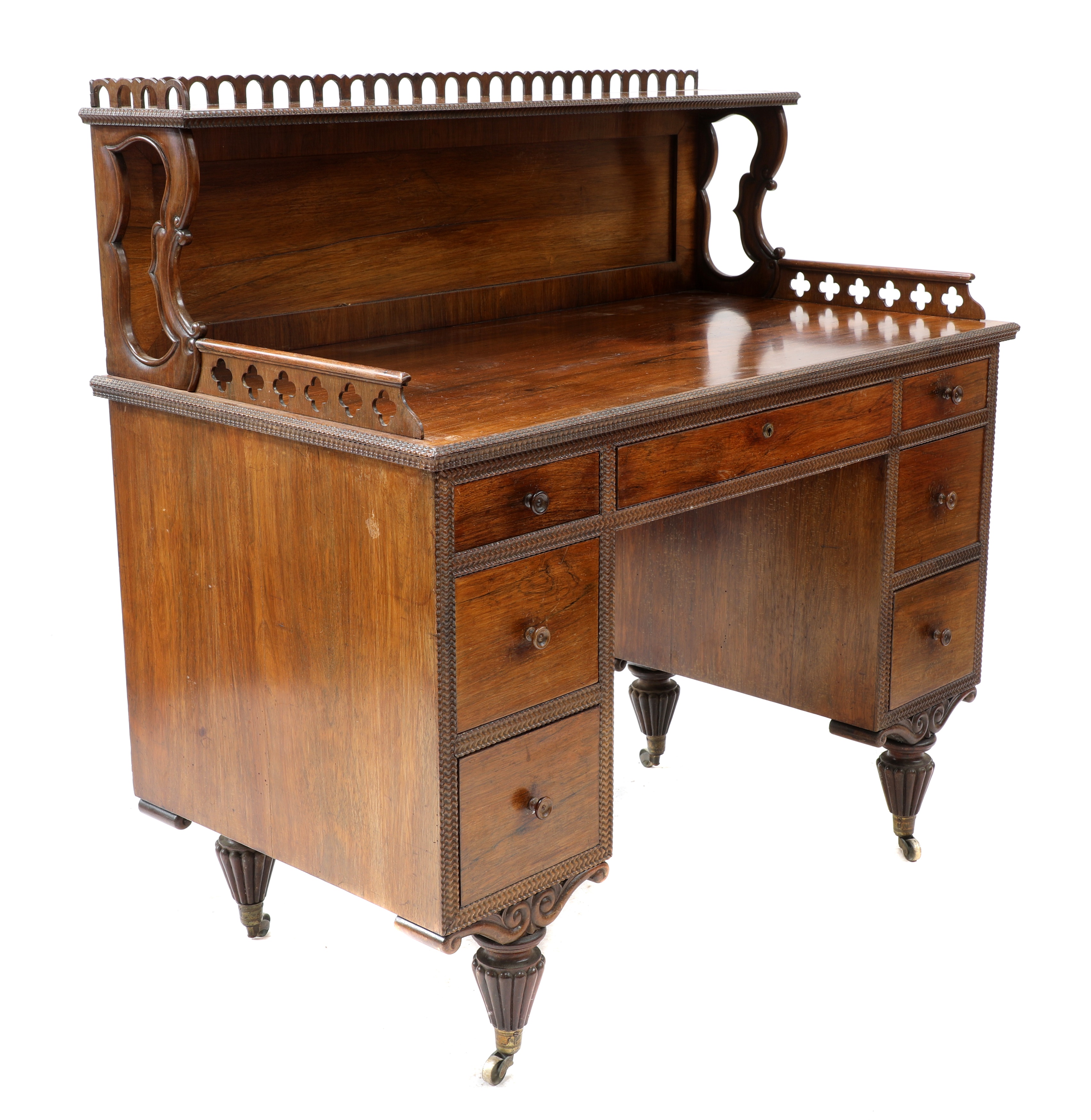 Lot 133 - A colonial rosewood desk,