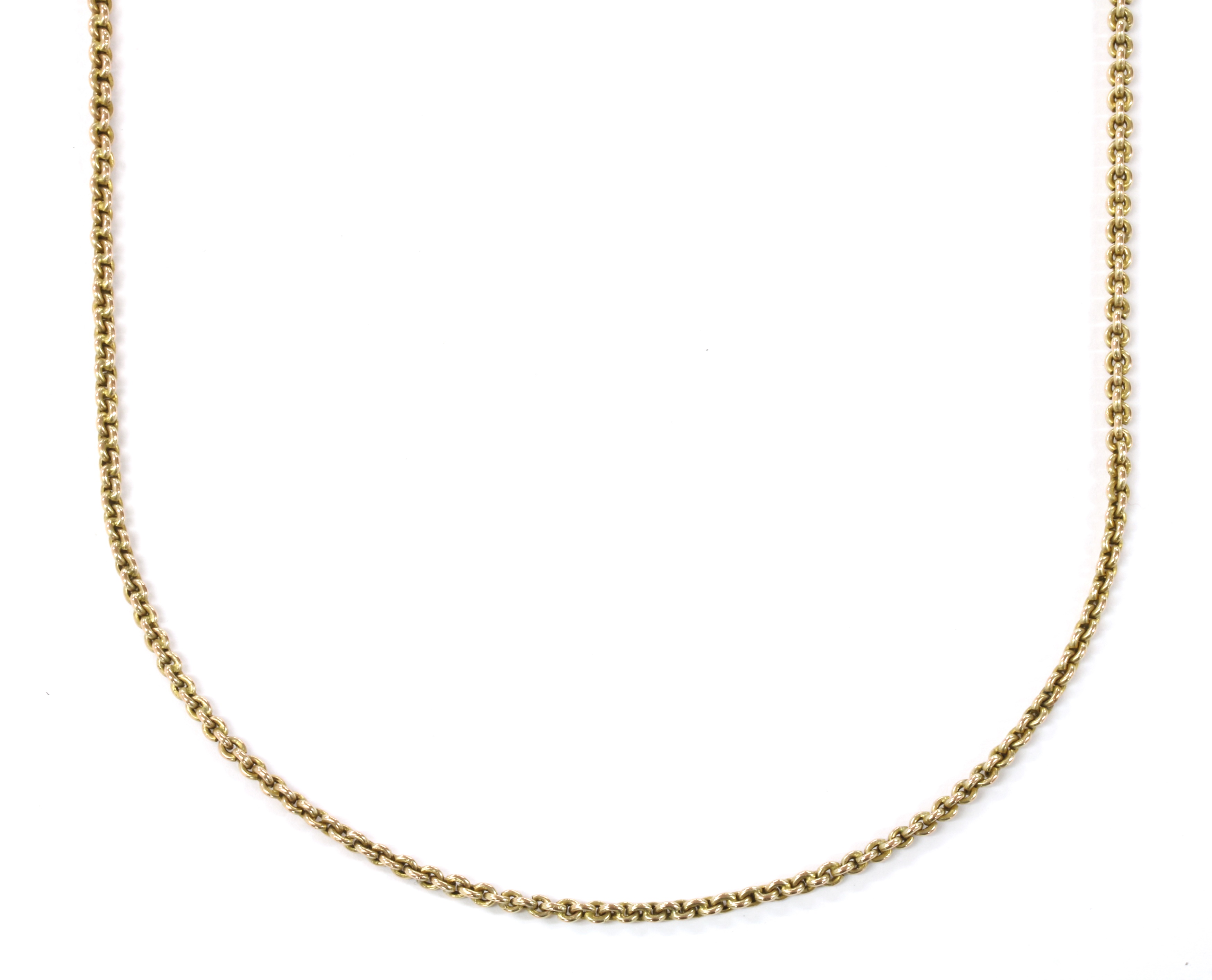 Lot 61 - A gold trace link chain,