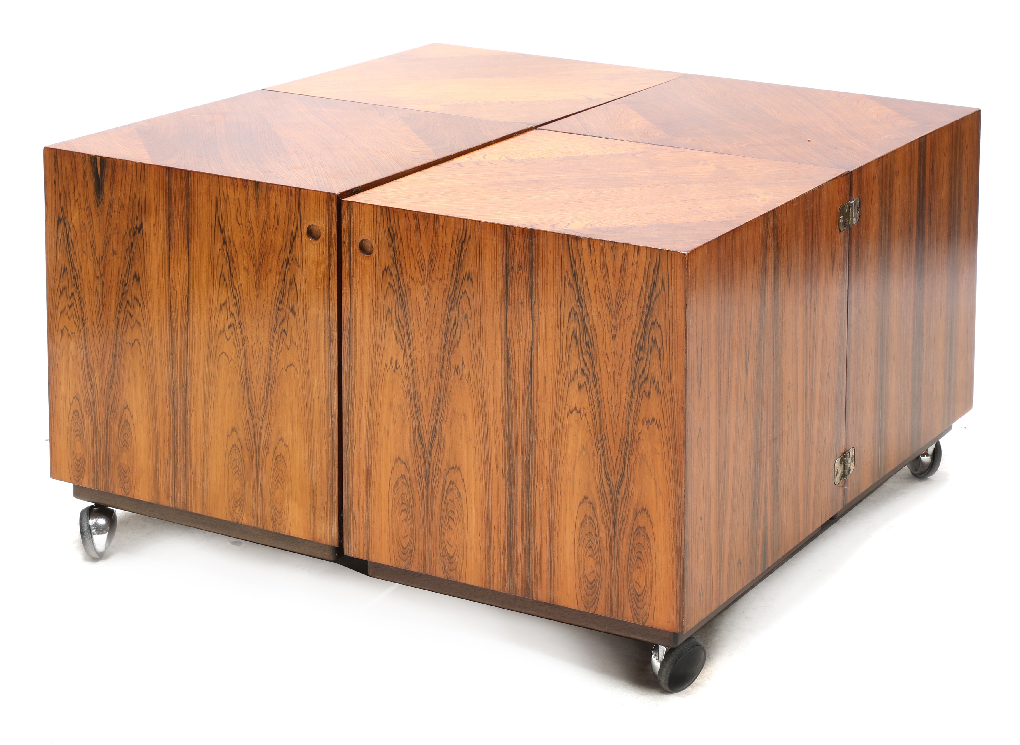 Lot 547 - A Danish Mahogany 'Cube' bar,