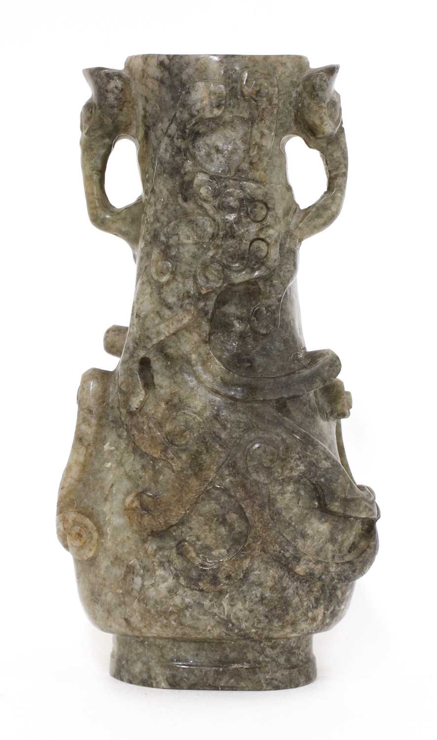 Lot 66 - A Chinese jade vase,