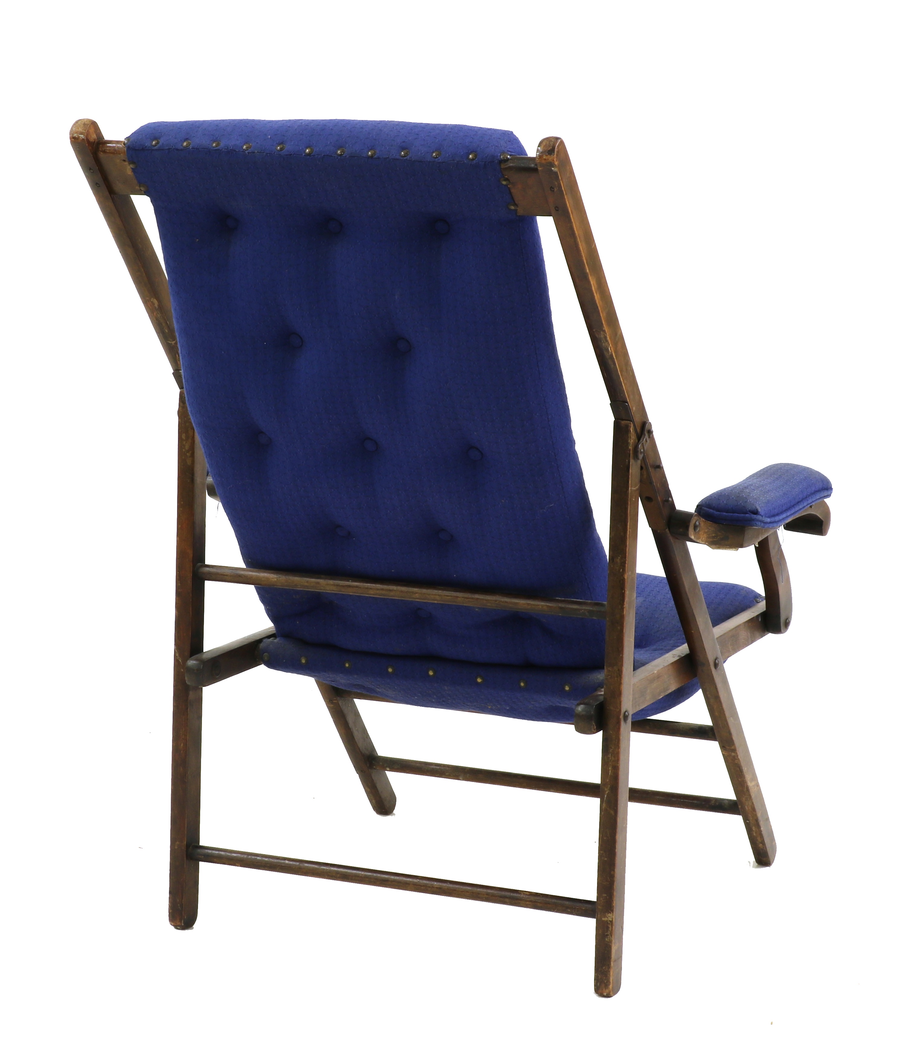 Lot 370 - A Victorian campaign smoking chair,