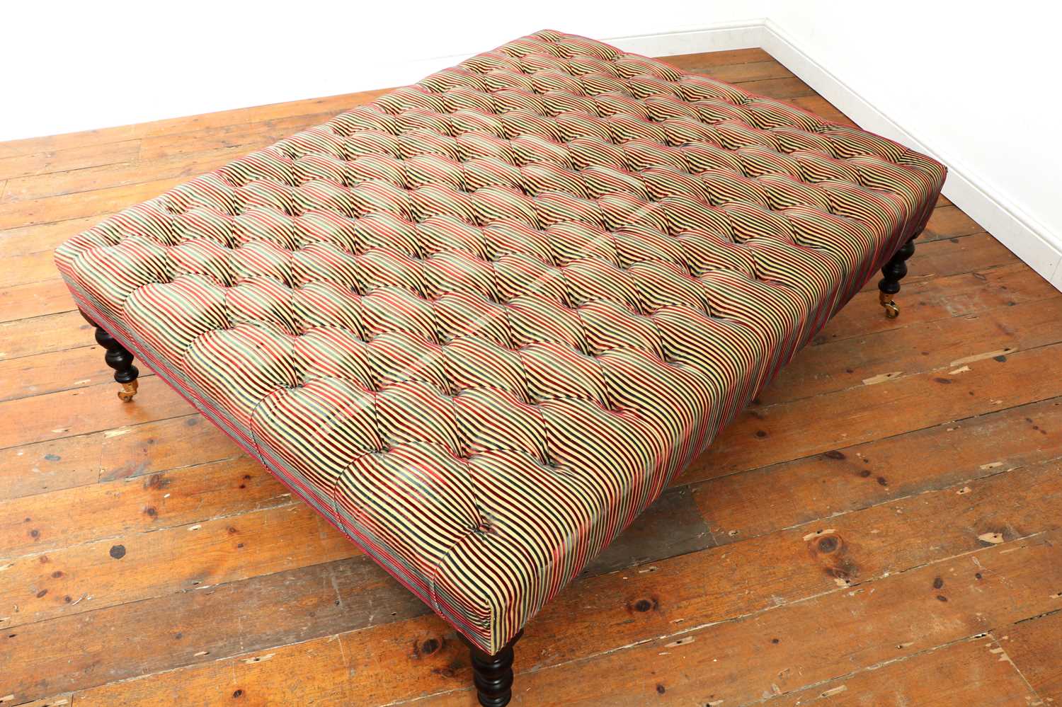 Lot 487 - A large rectangular footstool,