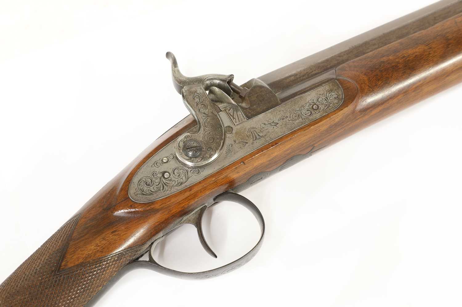 Lot 740 - A single-barrelled percussion shotgun,