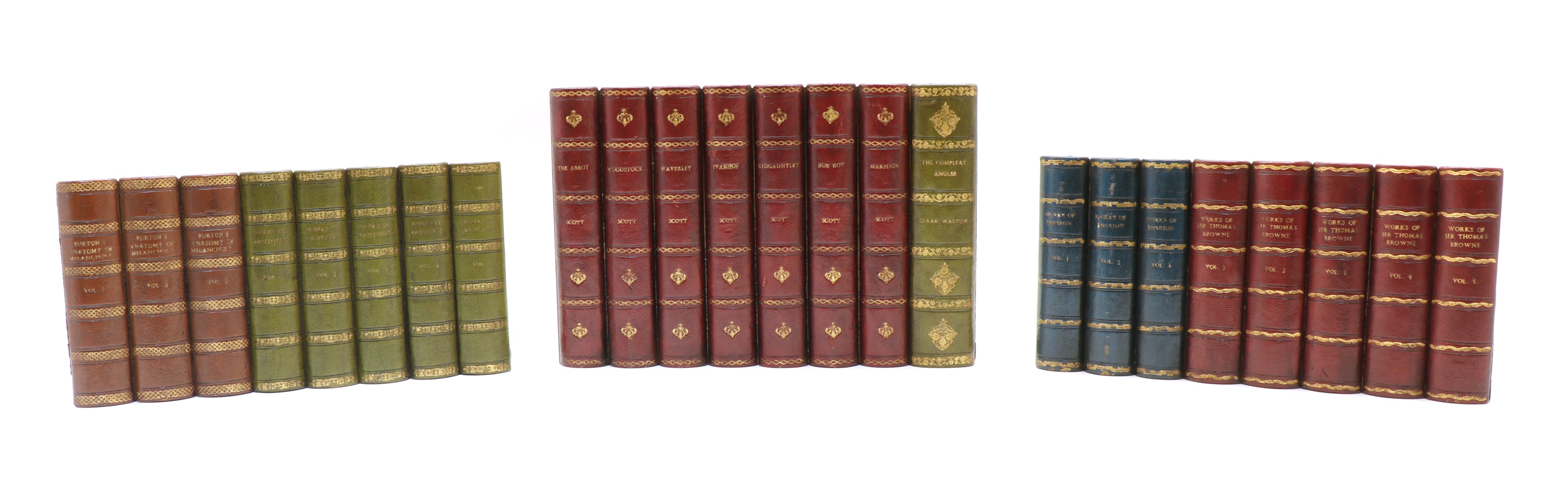 Lot 193 - Fifteen modern dummy book spine sections