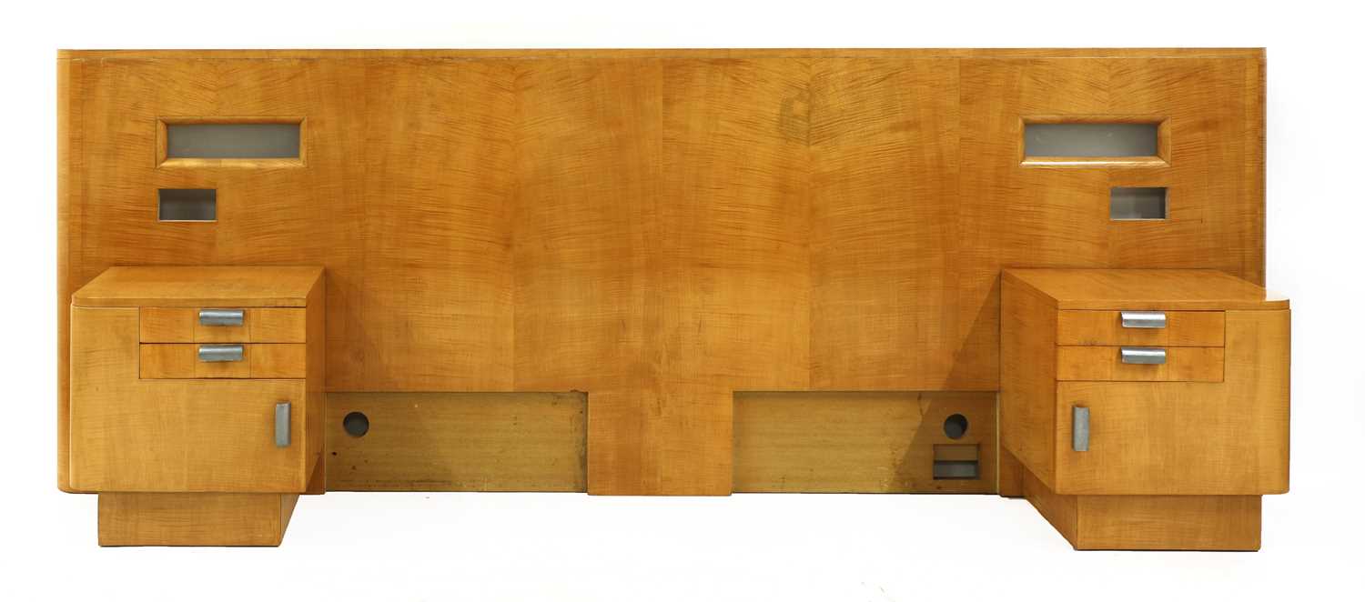 An Art Deco maple headboard | Barnebys