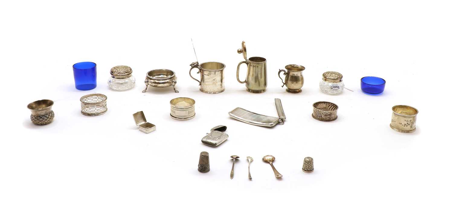 Lot 12 - A collection of silver items,