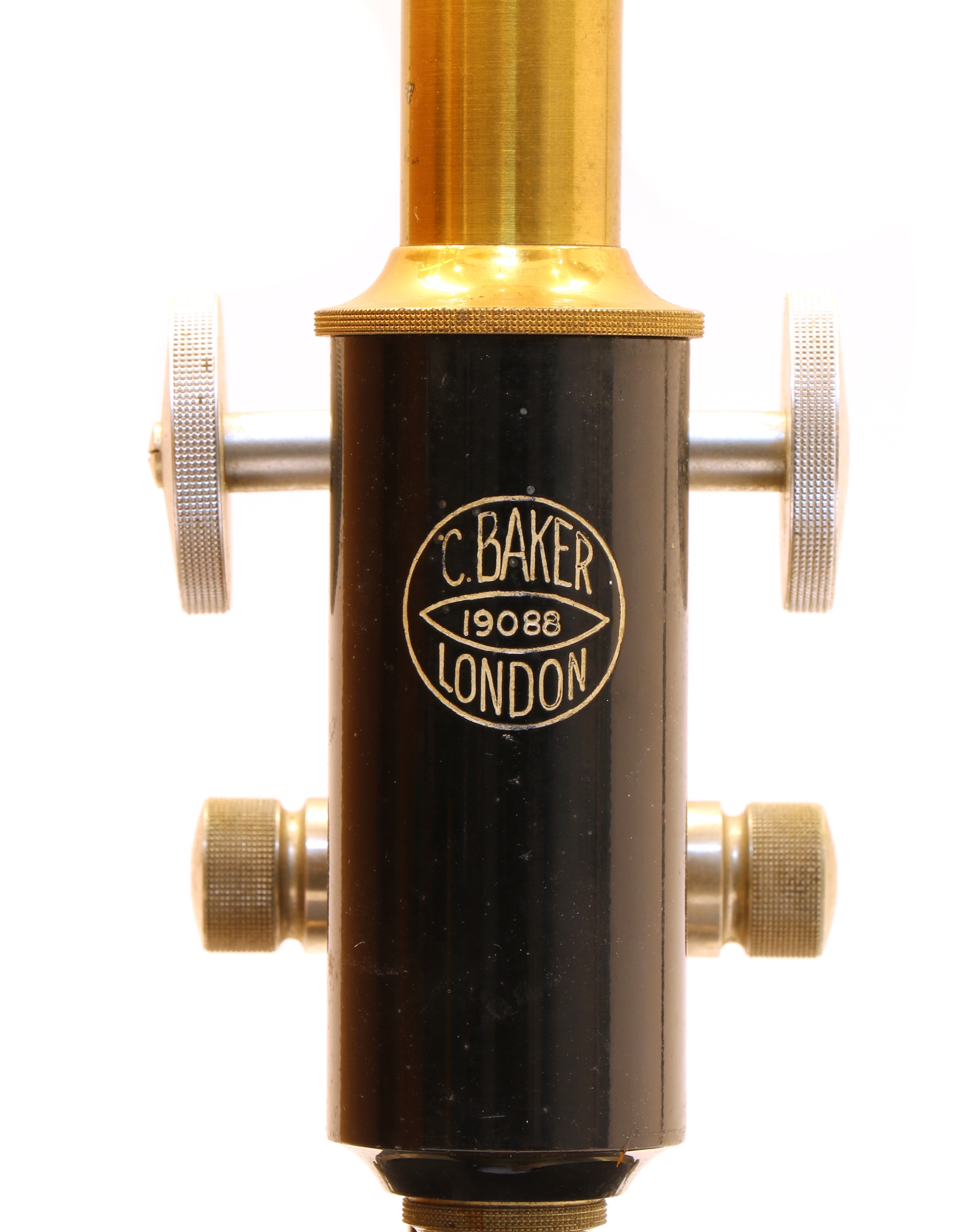 Lot 107 - A C. Baker of London cased microscope,