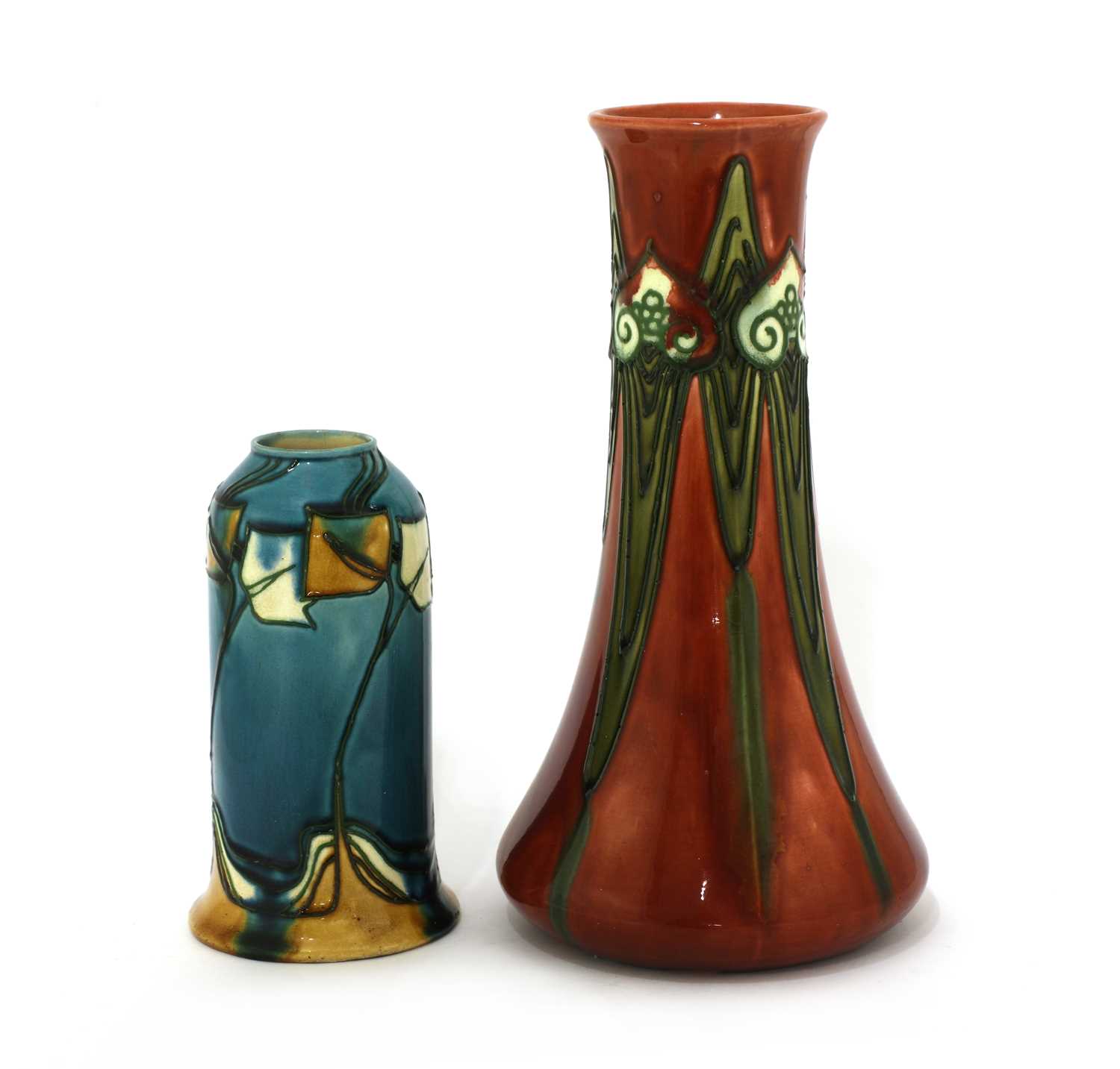 Lot 69 - Two Minton secessionist pottery vases,
