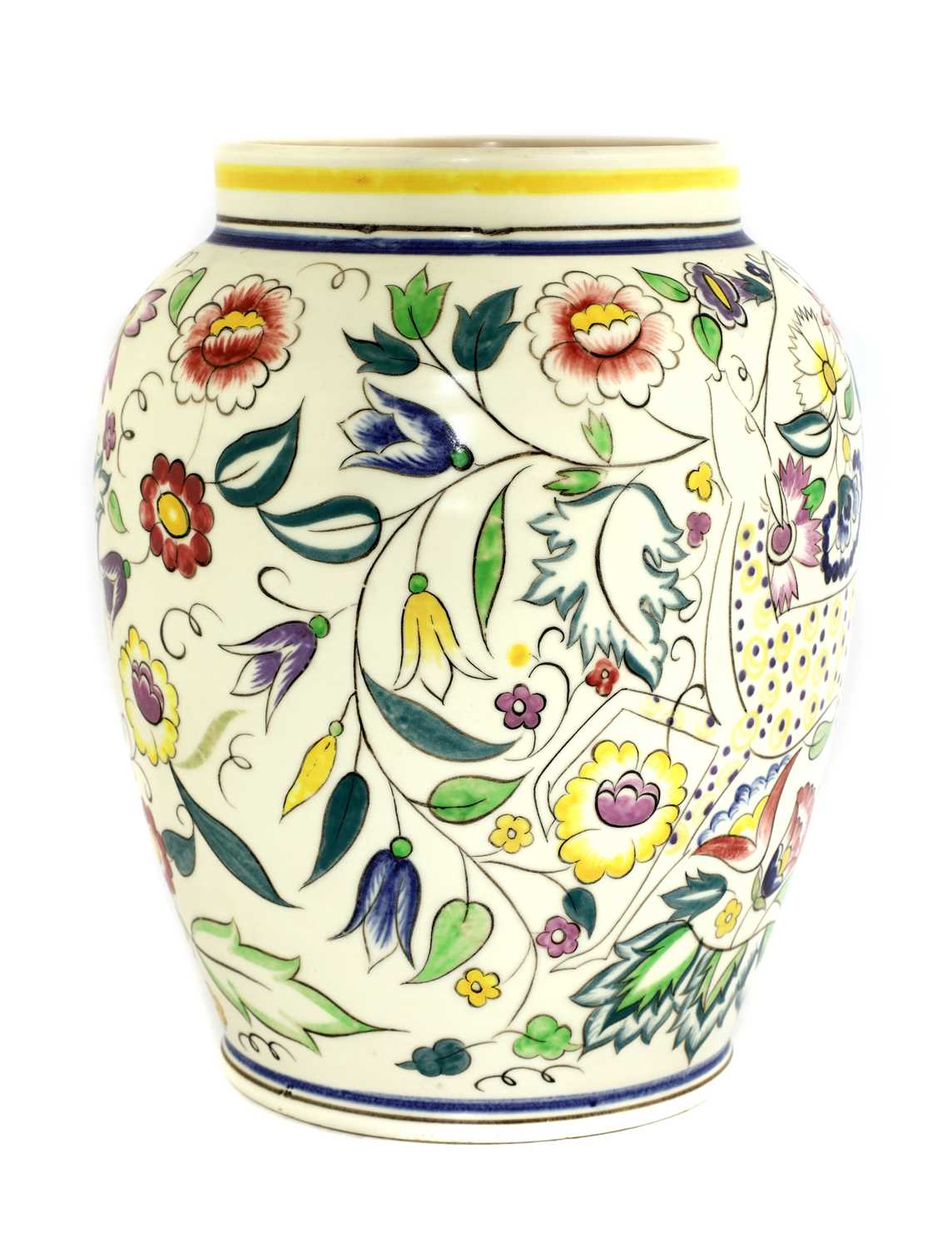 Lot 501 - A Poole pottery 'Persian Deer' vase,