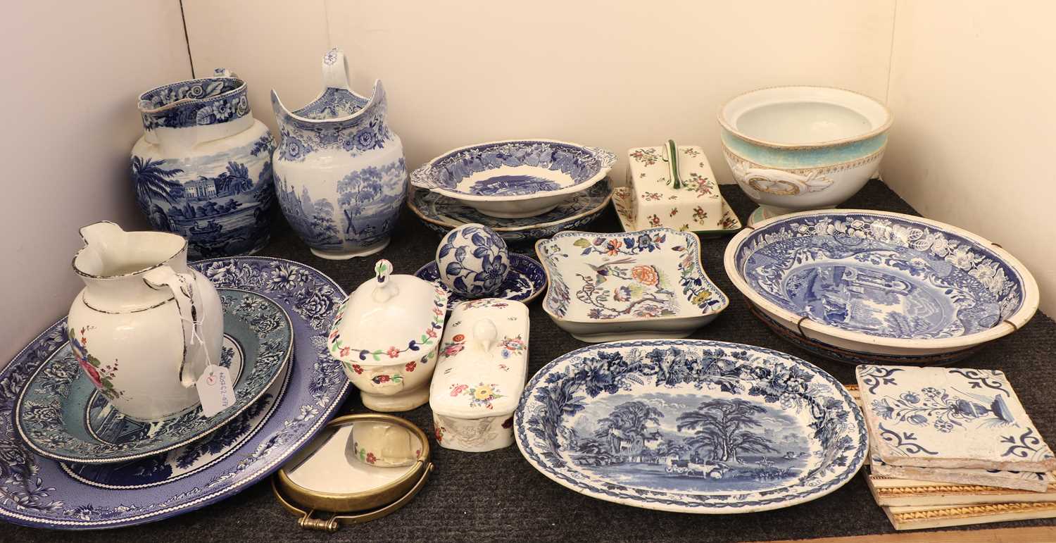 Lot 182 - A collection of various Victorian pottery,