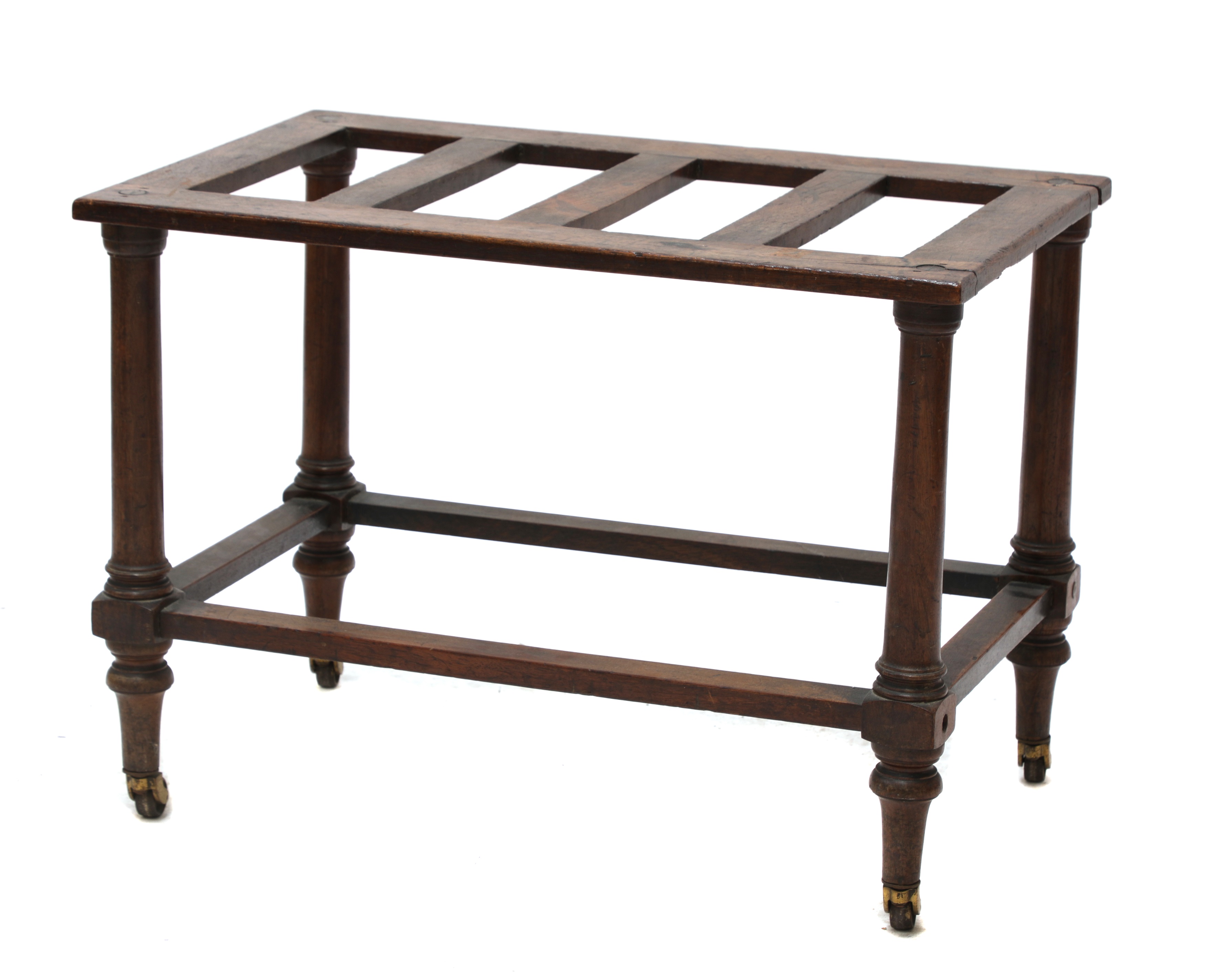 Lot 355 - A mahogany luggage stand,