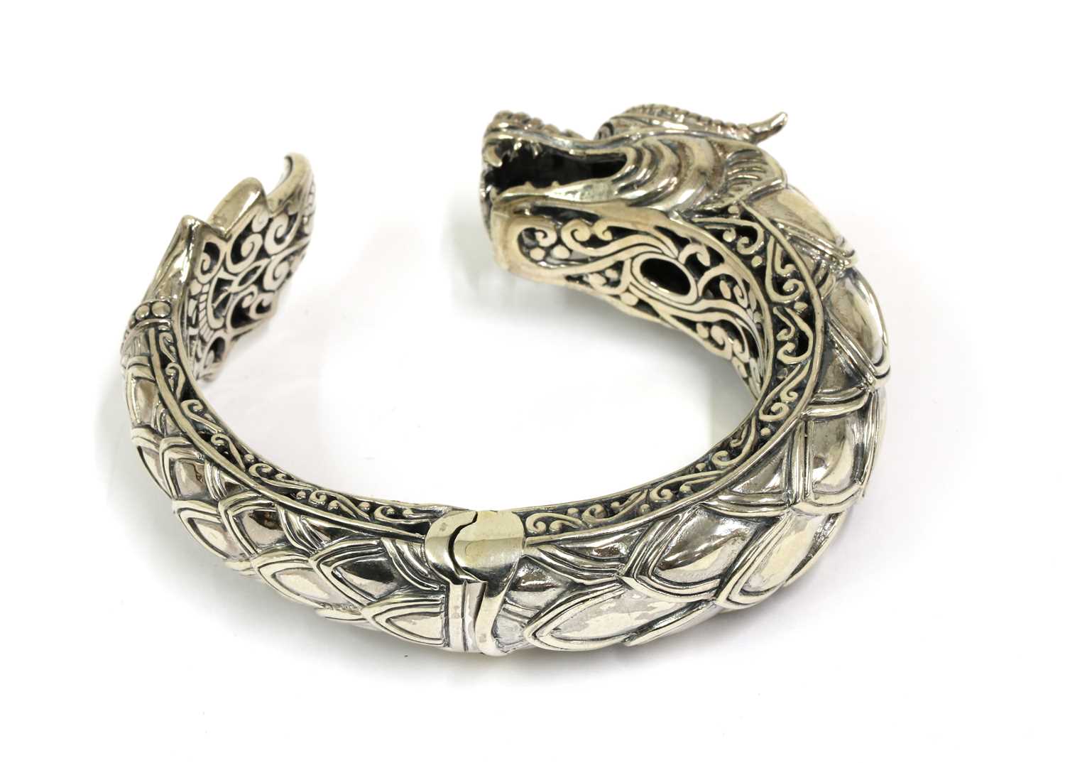 Lot 229 - A silver torque bangle,
