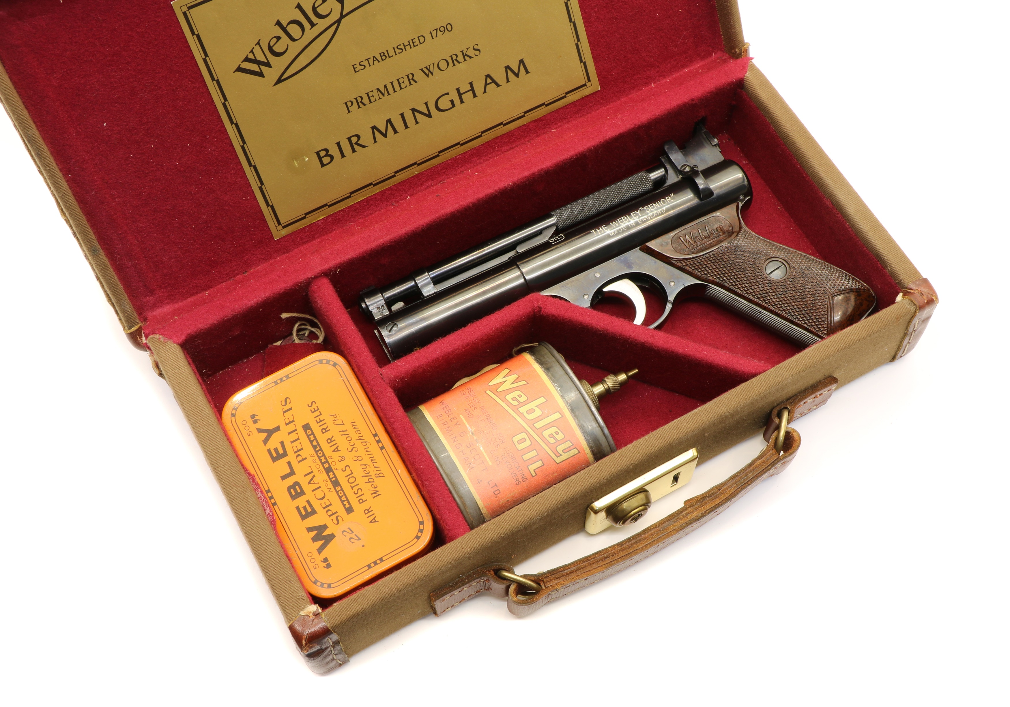 Lot 44 - A 22 Webley 'Senior' air pistol no. 1624,