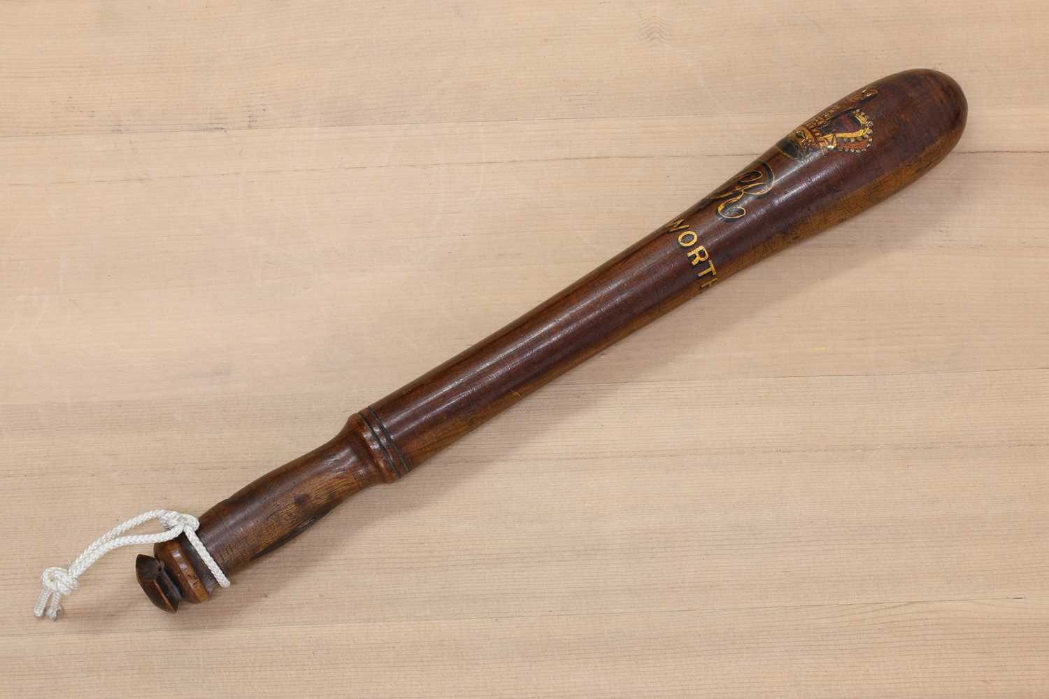 Lot 453 - A Victorian turned wooden truncheon,