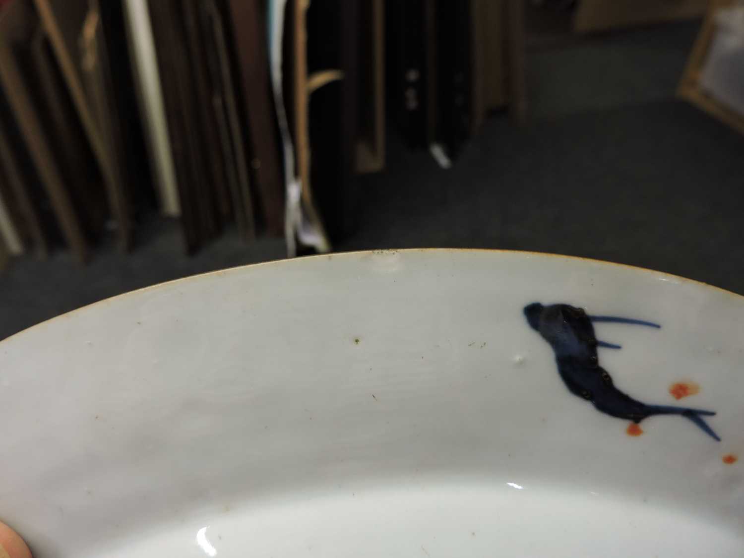 Lot 141 - Two Chinese blue and white meat dishes,