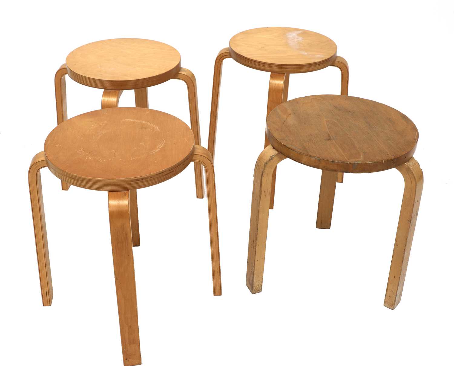 Lot 593 - Four 'Model 60' stacking stools,