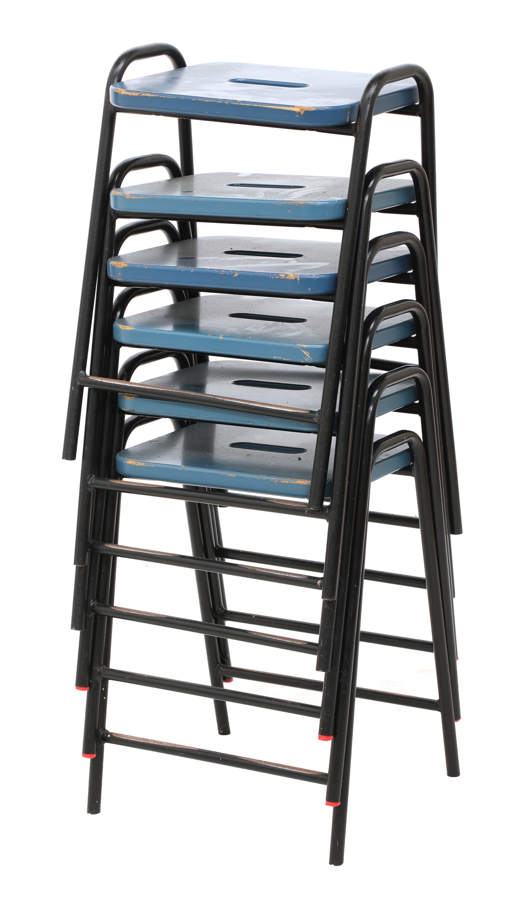 Lot 495 - A set of six 'Science lab' stools,