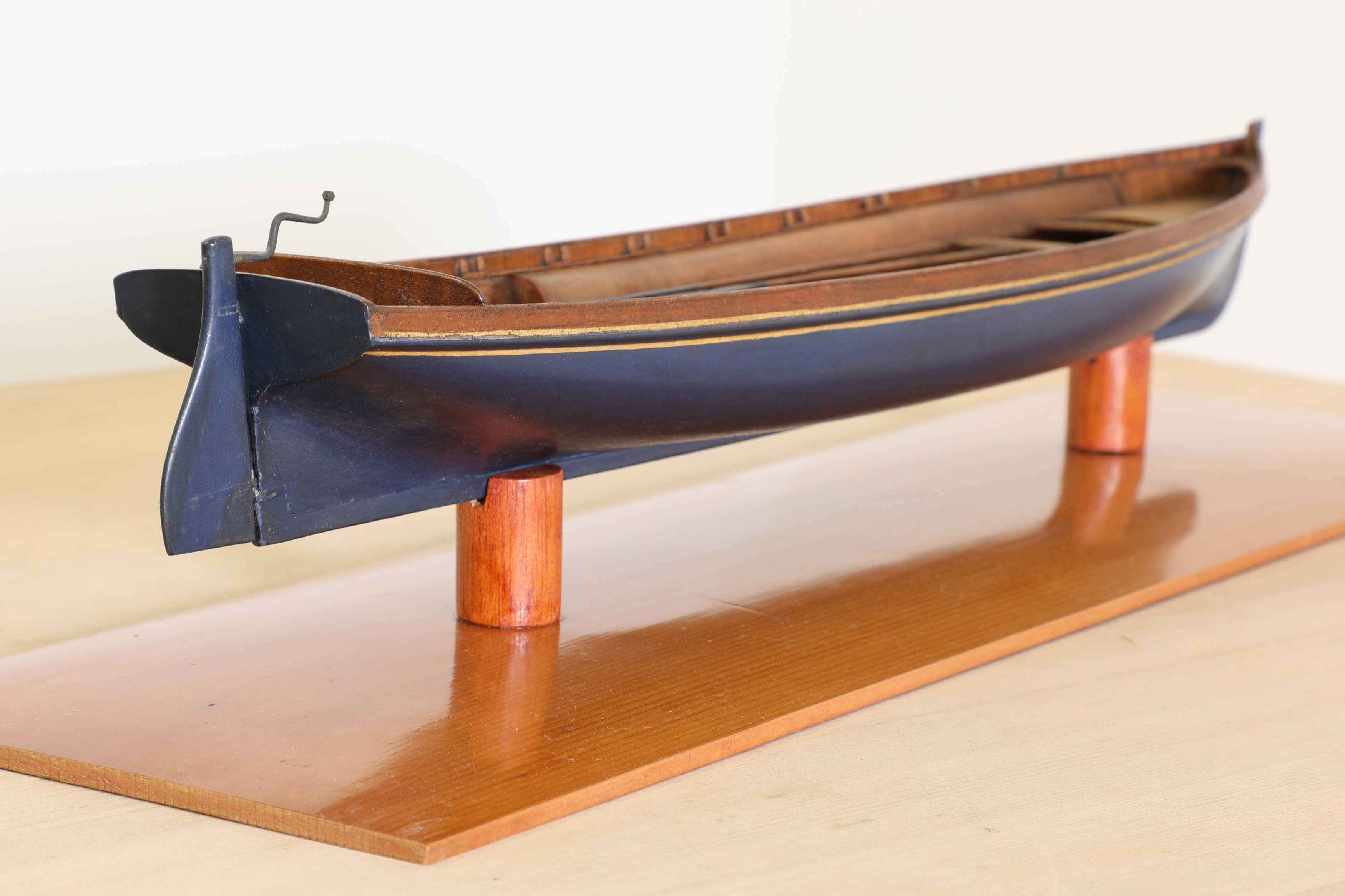 Lot 630 - A wooden model of a Thames rowing cutter,