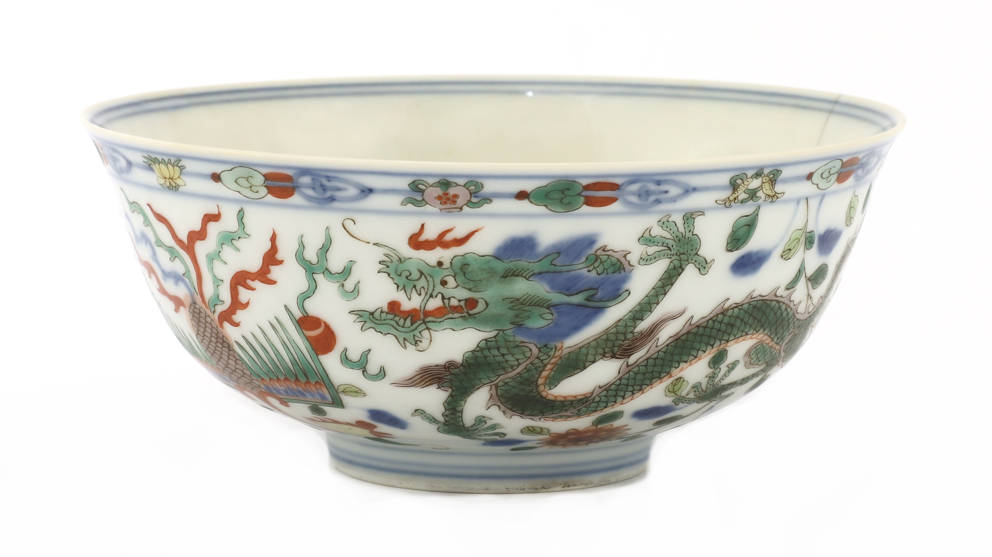 Lot 68 - A Chinese wucai bowl,