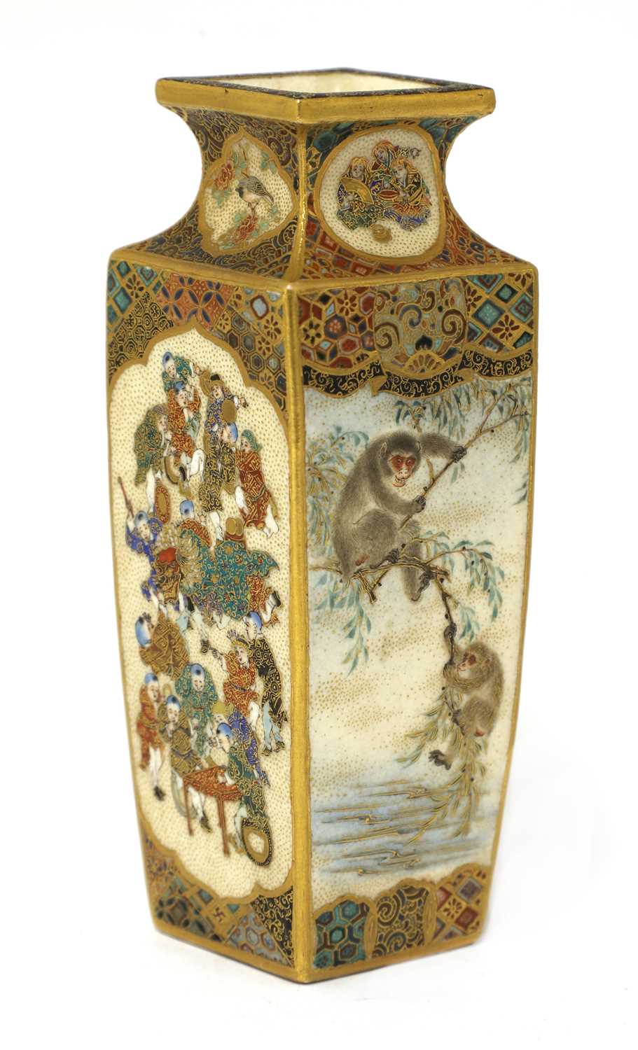 Lot 239 - A Japanese Satsuma ware vase,