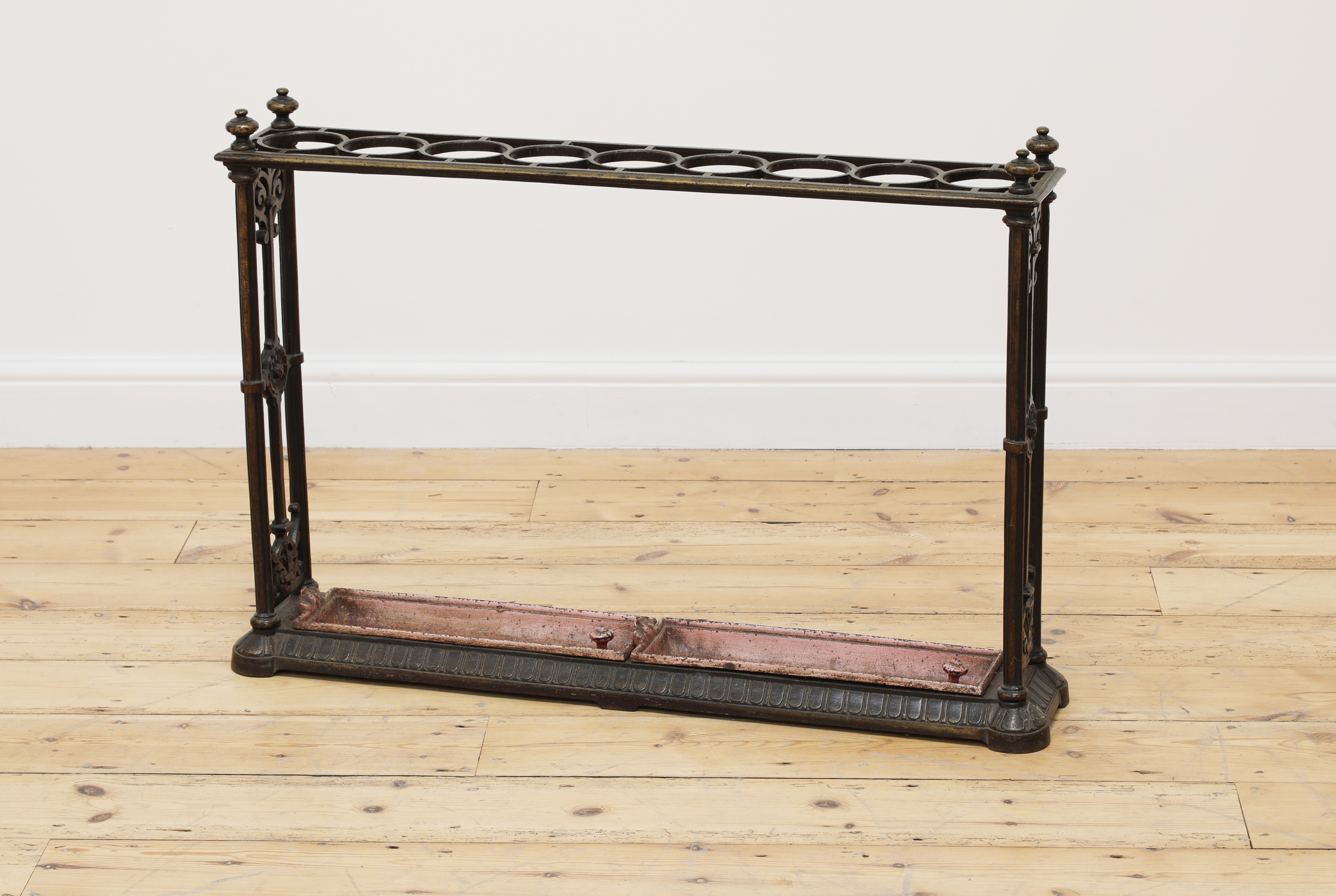 Lot 1 - A Victorian cast iron stick stand by
