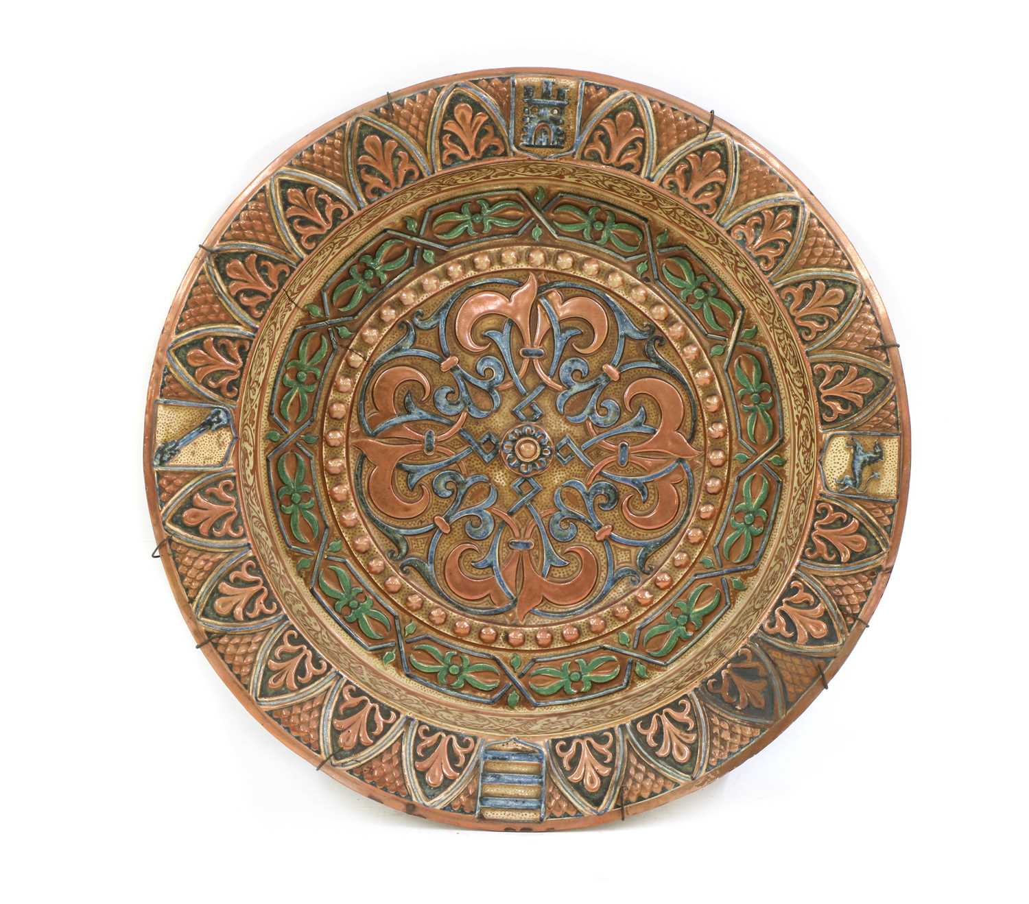 Lot 139 - A large Hispano-Moorish pottery charger,