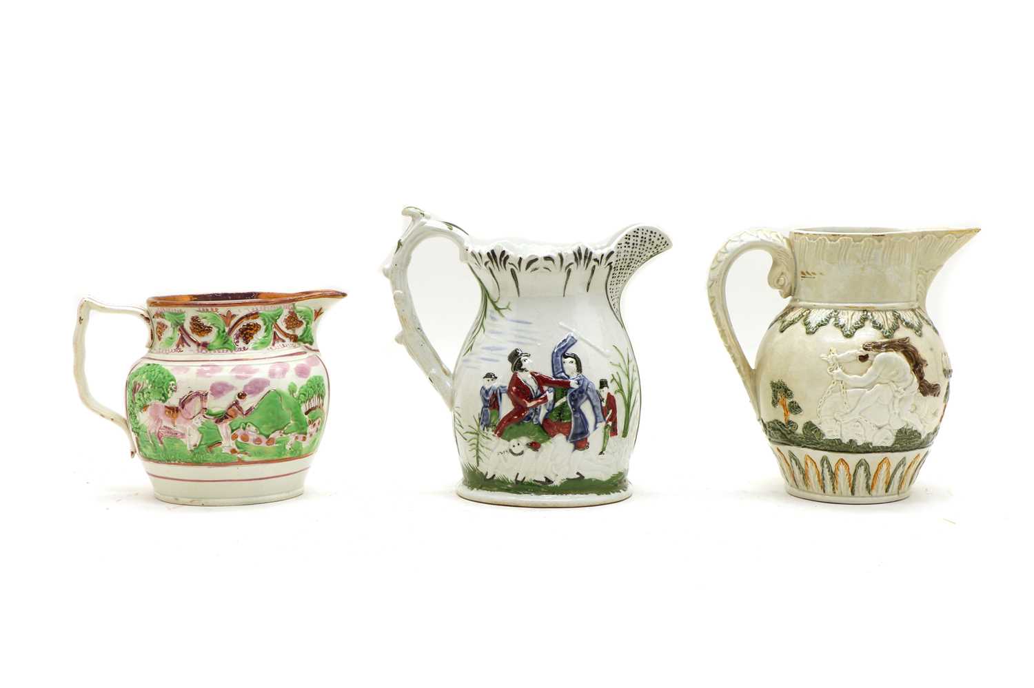 Lot 236 - A Prattware jug,