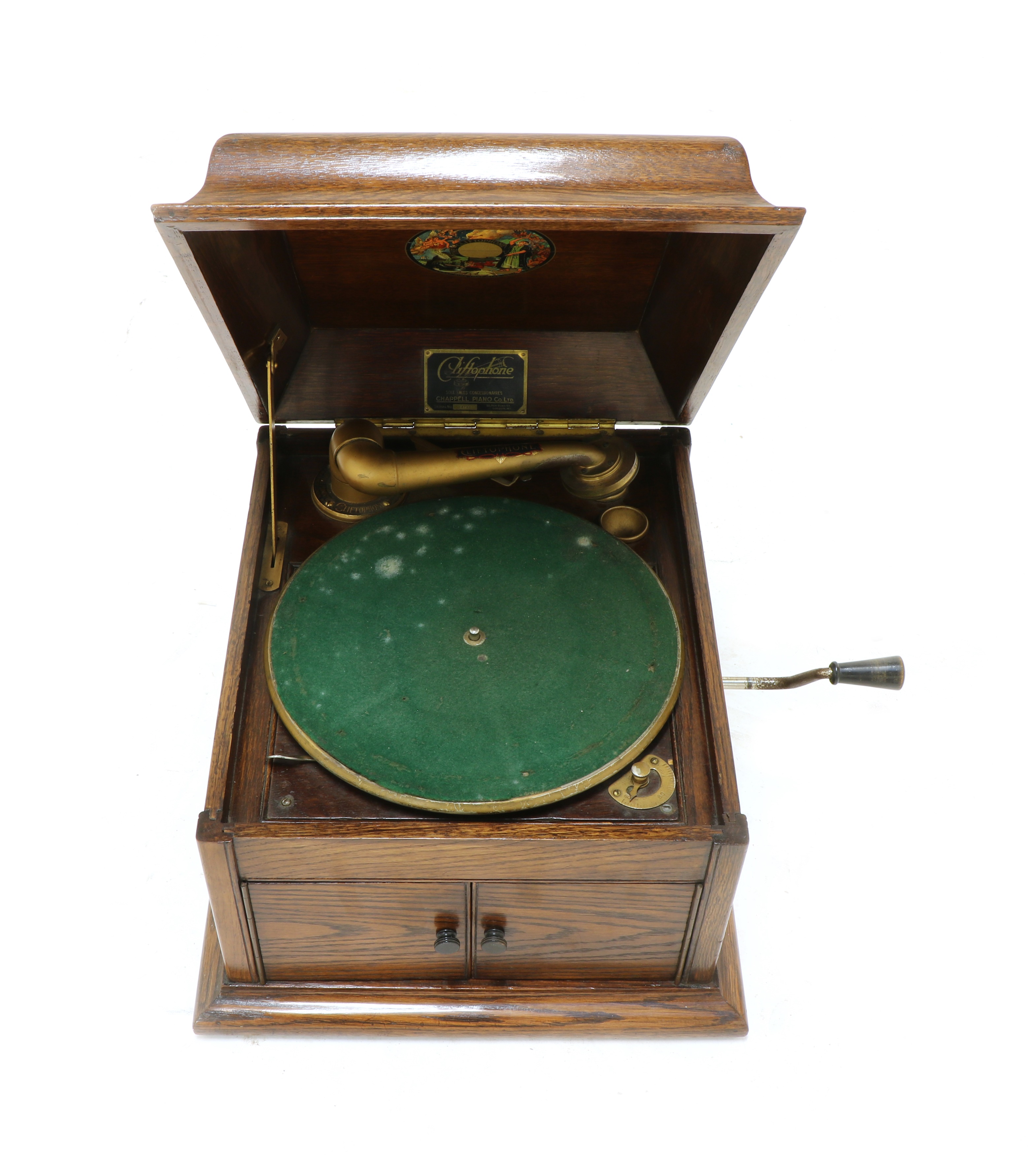 Lot 586 - A Cliftophone table top gramophone,