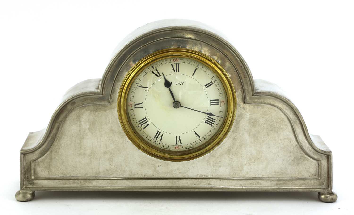 Lot 246 - A Liberty & Co. Tudric pewter mantel clock,
