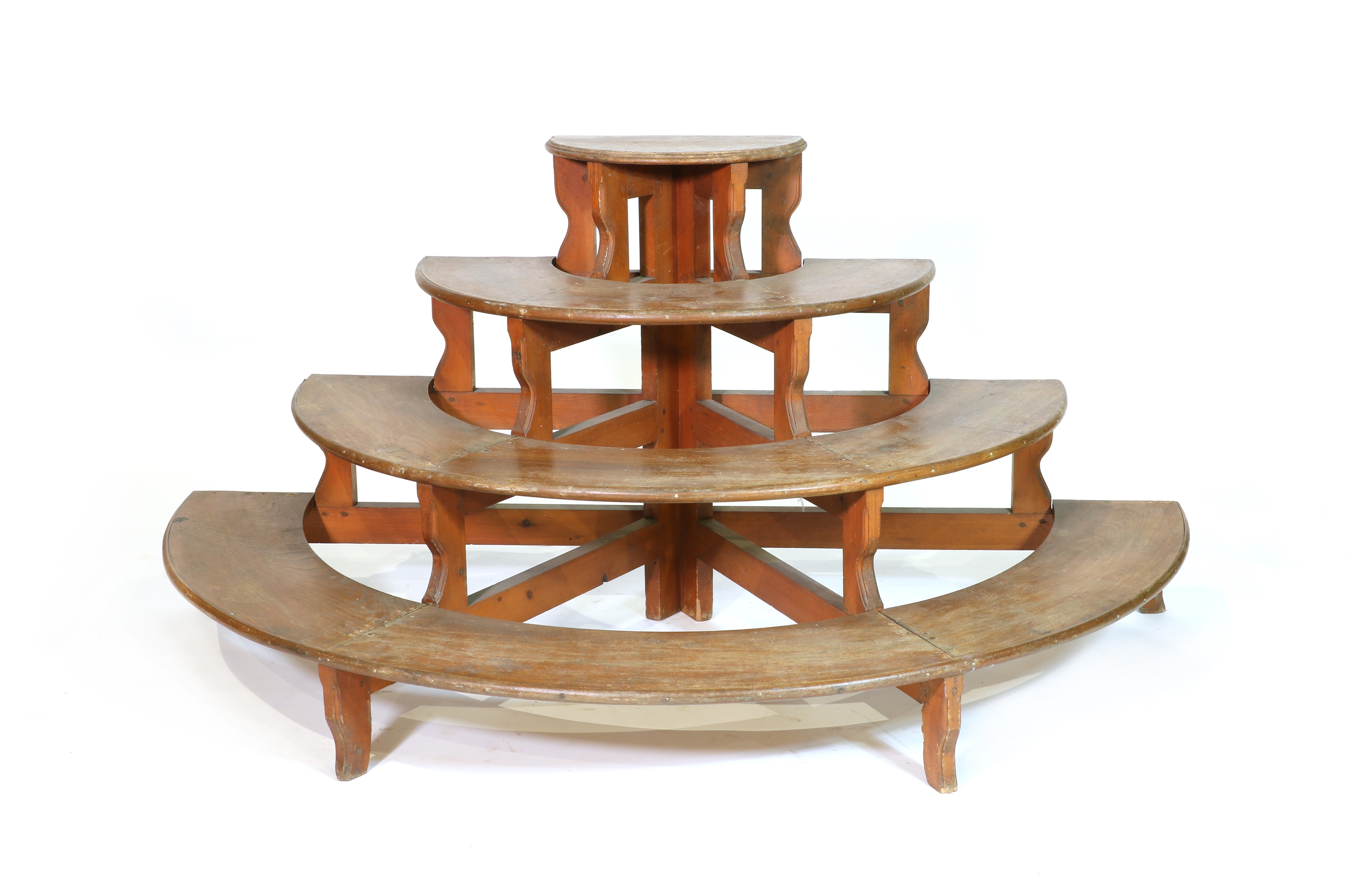 Lot 127 - SEMICIRCULAR DISPLAY STAND,
