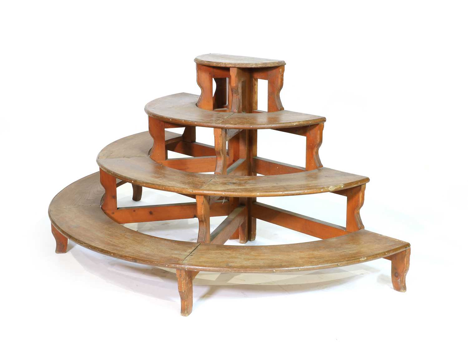 Lot 127 - SEMICIRCULAR DISPLAY STAND,