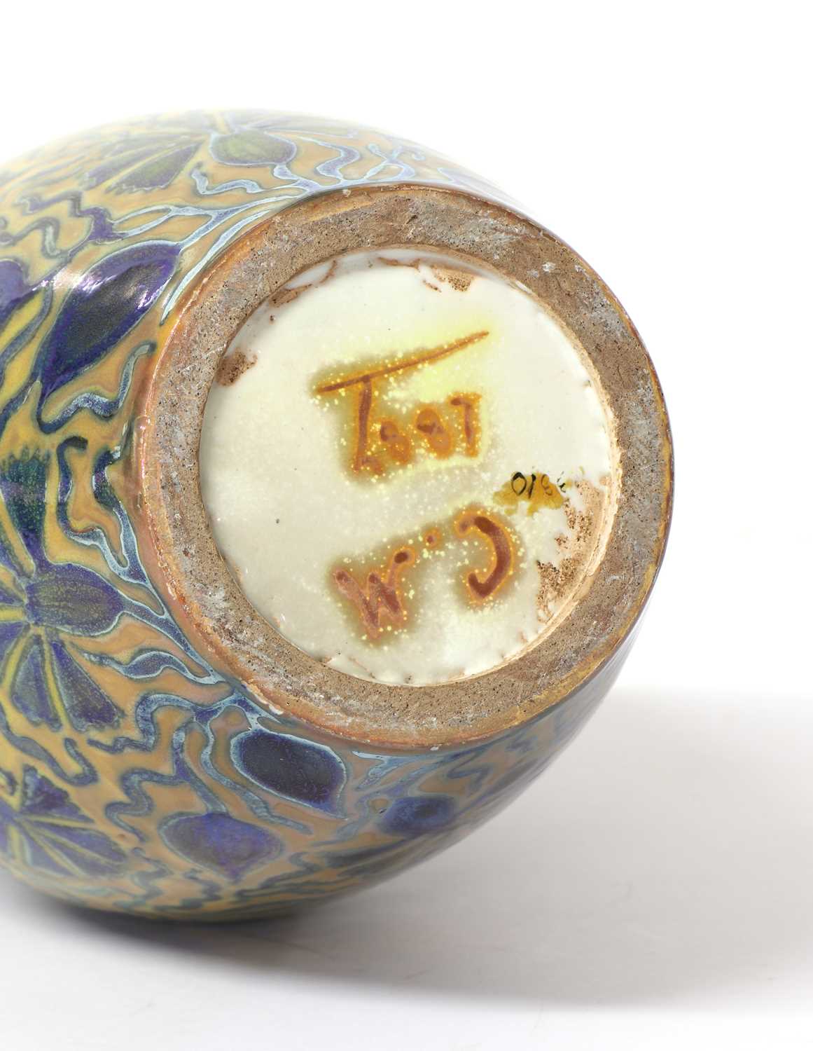 Lot 116 - A Clément Massier pottery twin-handled