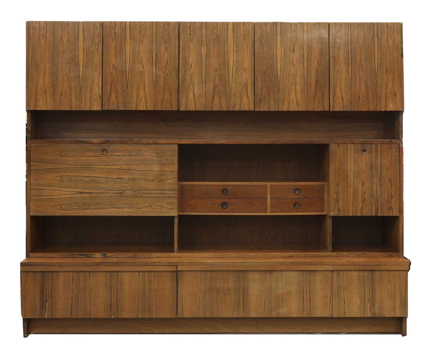 Lot 458 - An Archie Shine rosewood three-tier bookcase