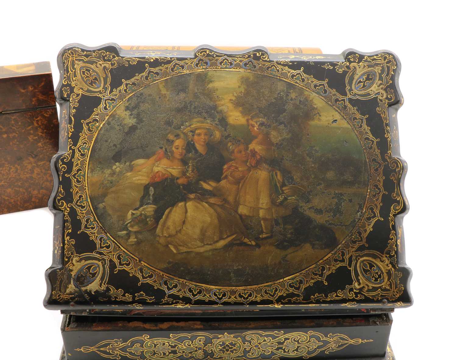 Lot 132 - A Victorian stationery box