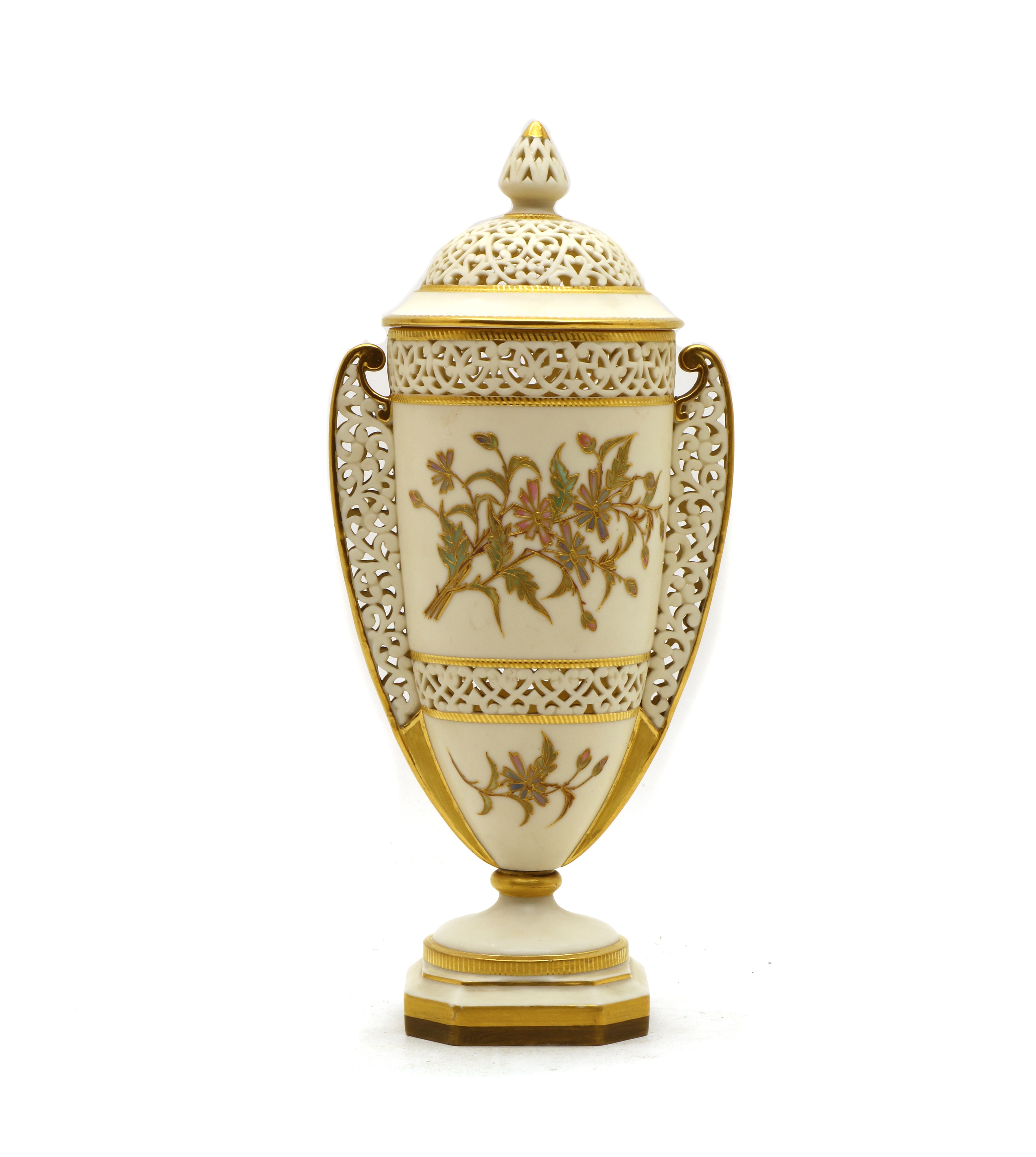 Lot 91 - A Grainger & Co Worcester pierced porcelain