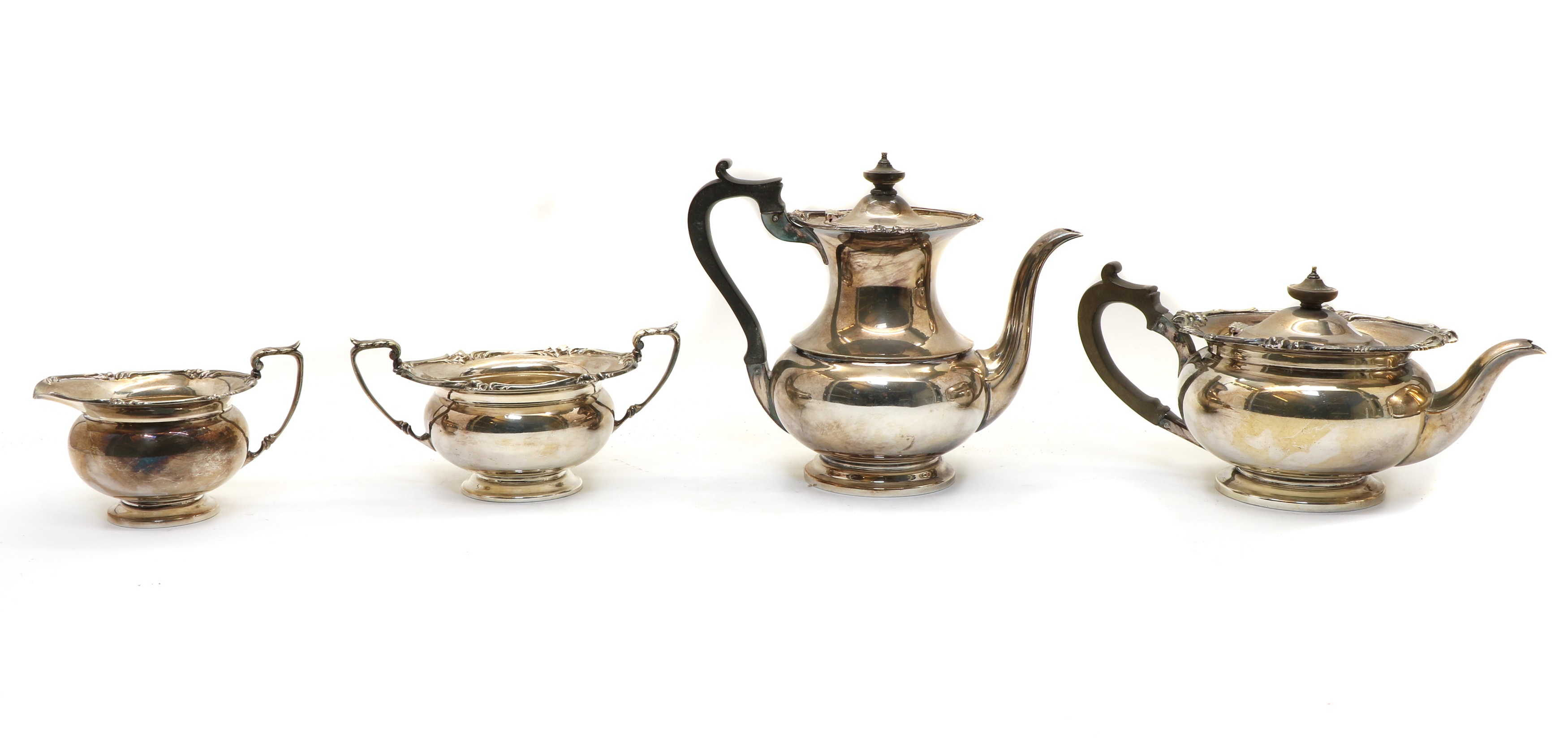 Lot 39 - A four piece silver plated Elkington Plate