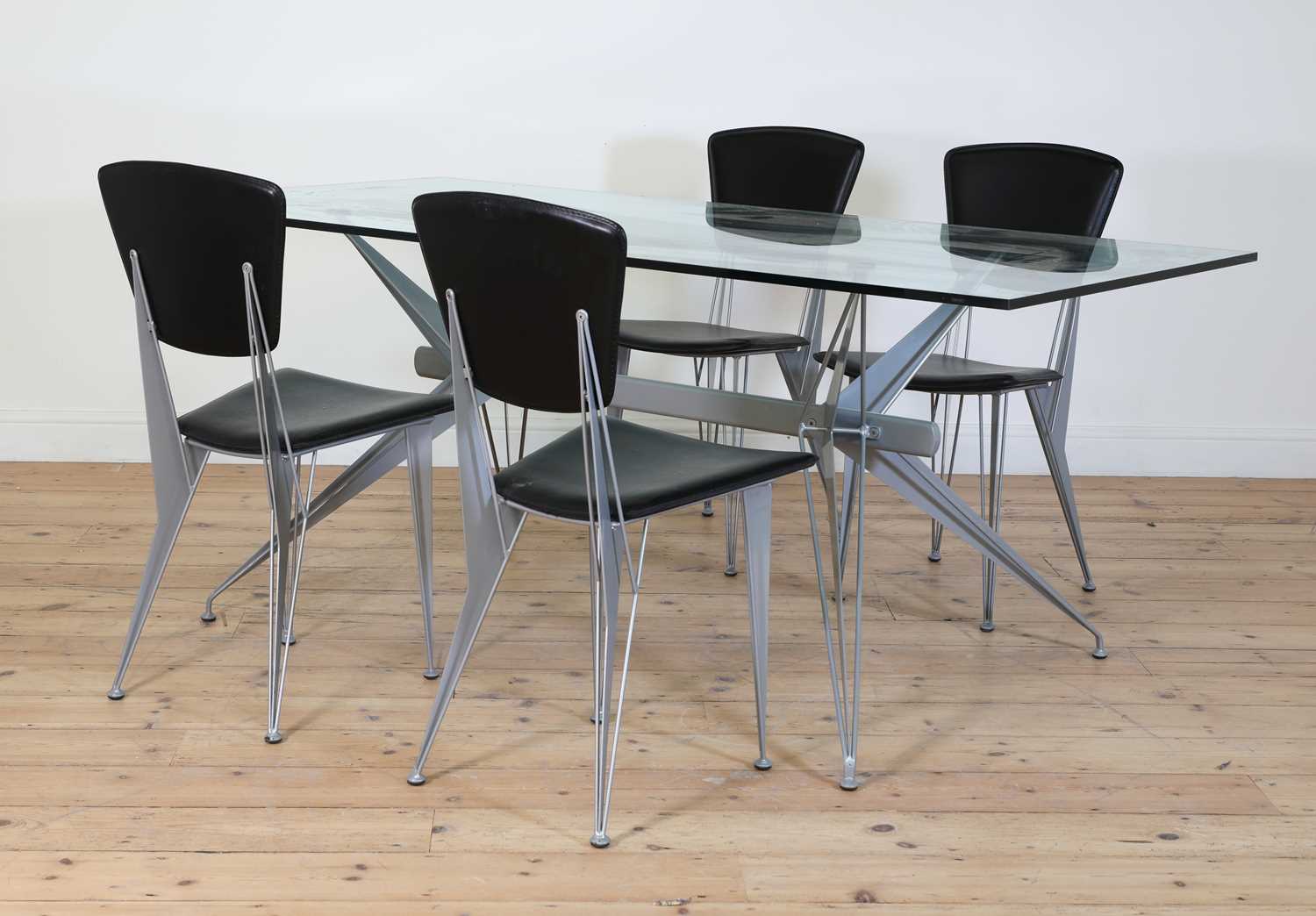 Lot 498 - A Fasem International dining table and four