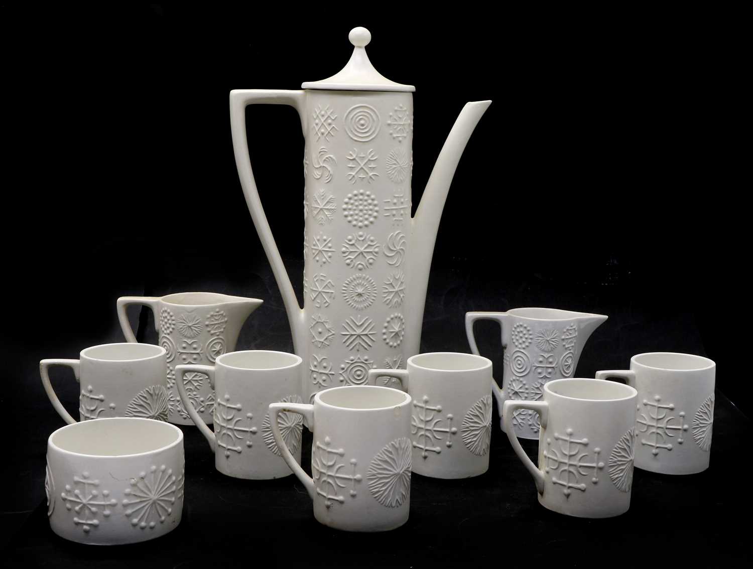 Lot 89 - A Portmeirion pottery 'Totem' coffee service,