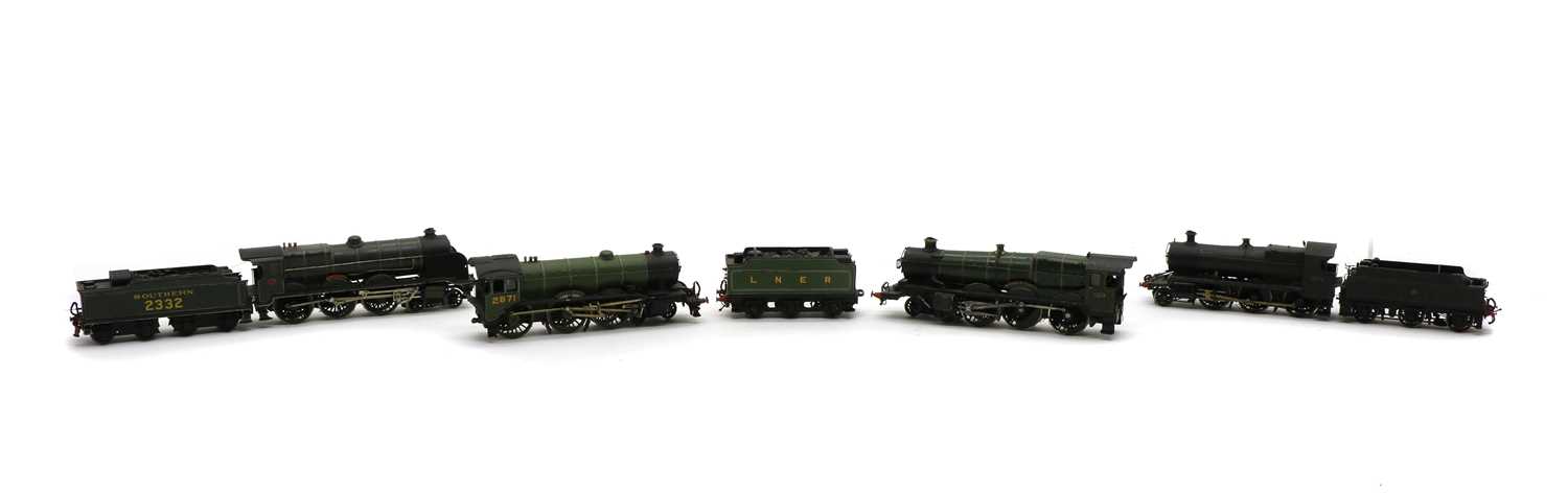 A collection of six kit or scratch-built 00 gauge metal model ...