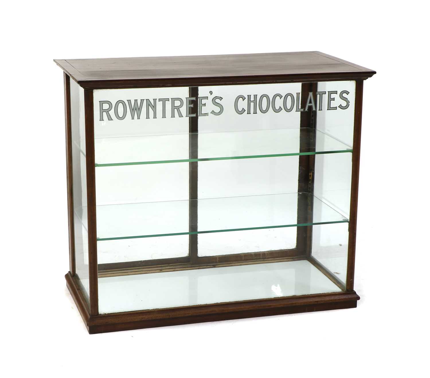 An Edwardian Rowntree's Chocolate counter top shop display cabinet ...