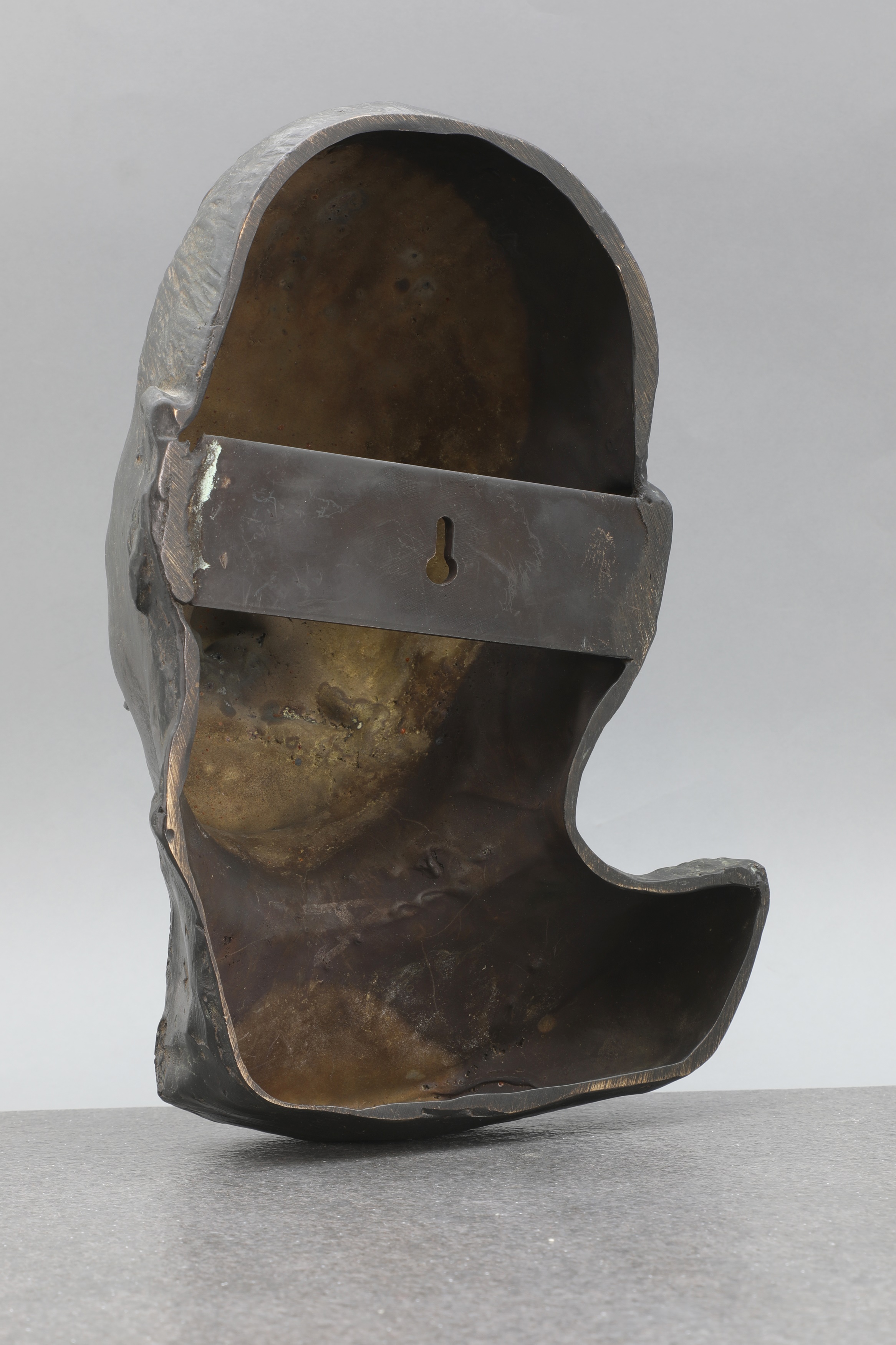 Lot 443 - A patinated bronze death mask of Josef