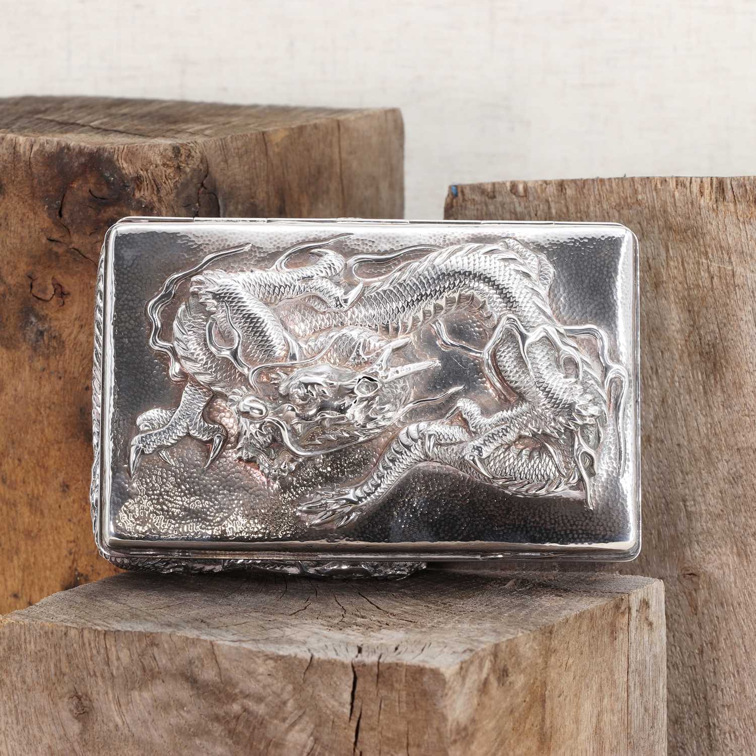 Lot 188 - A Japanese silver box,