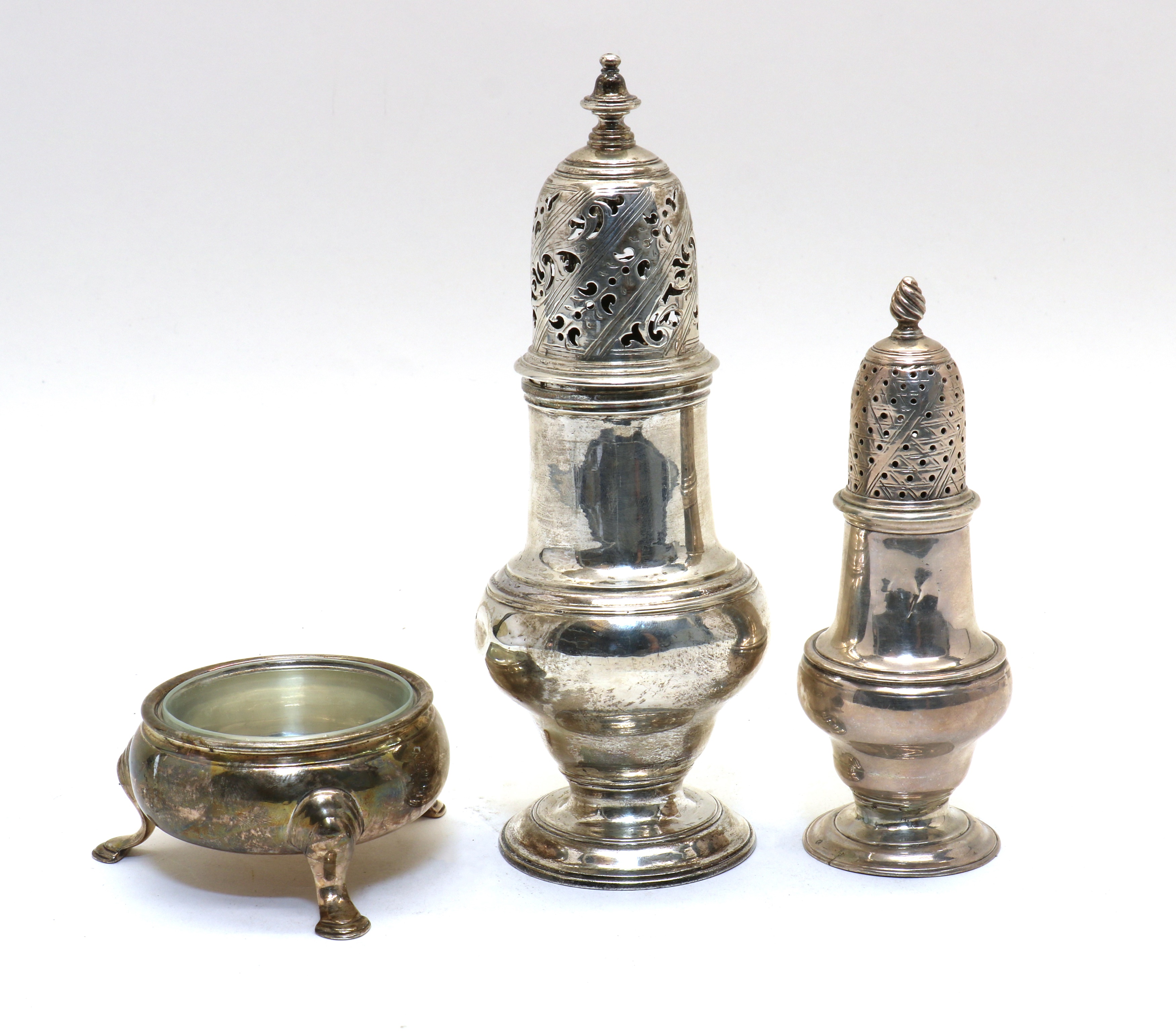Lot 9 - A George II silver sugar caster,