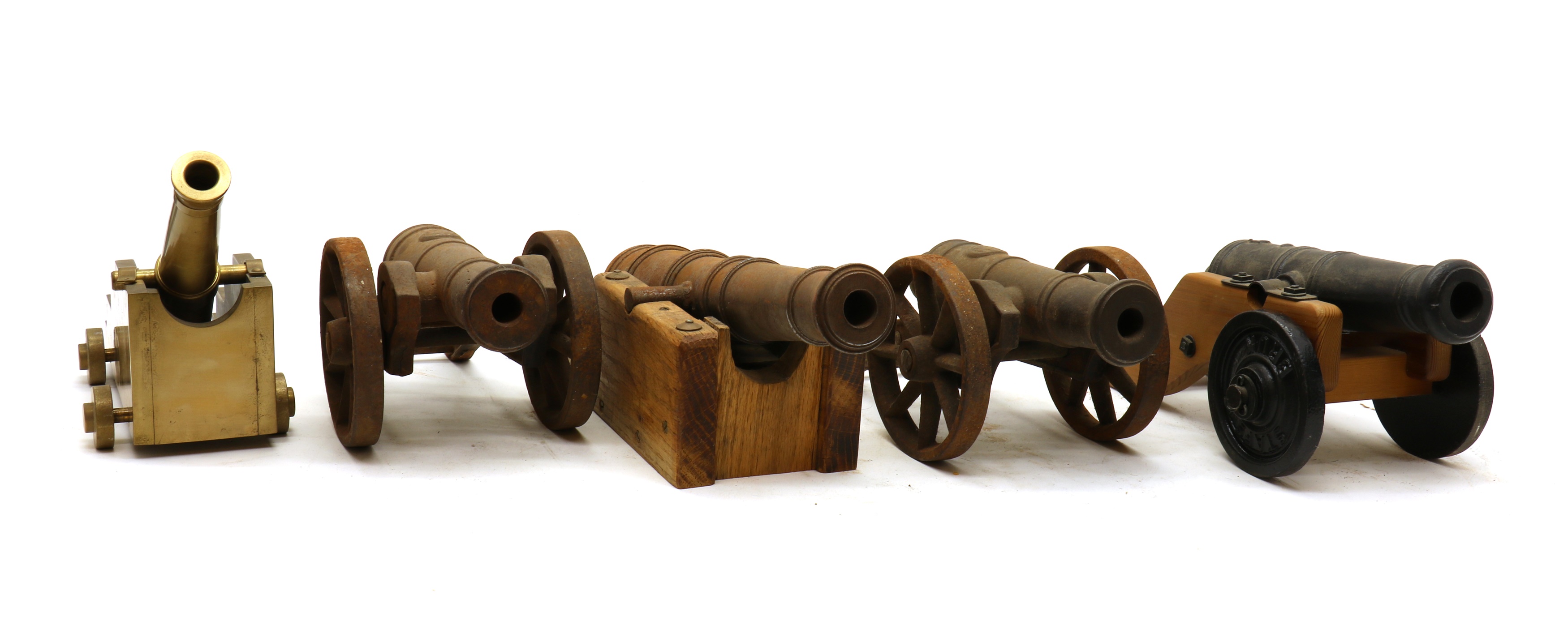 Lot 179 - A collection of model cannons