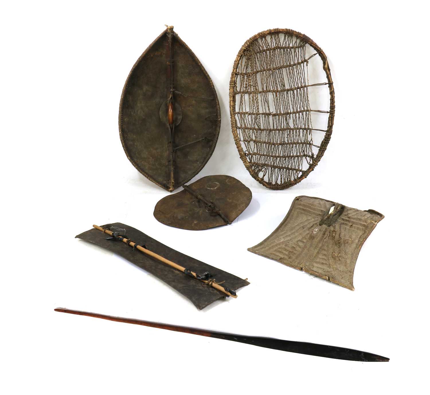 Lot 191 - A group of West African Tribal shields,