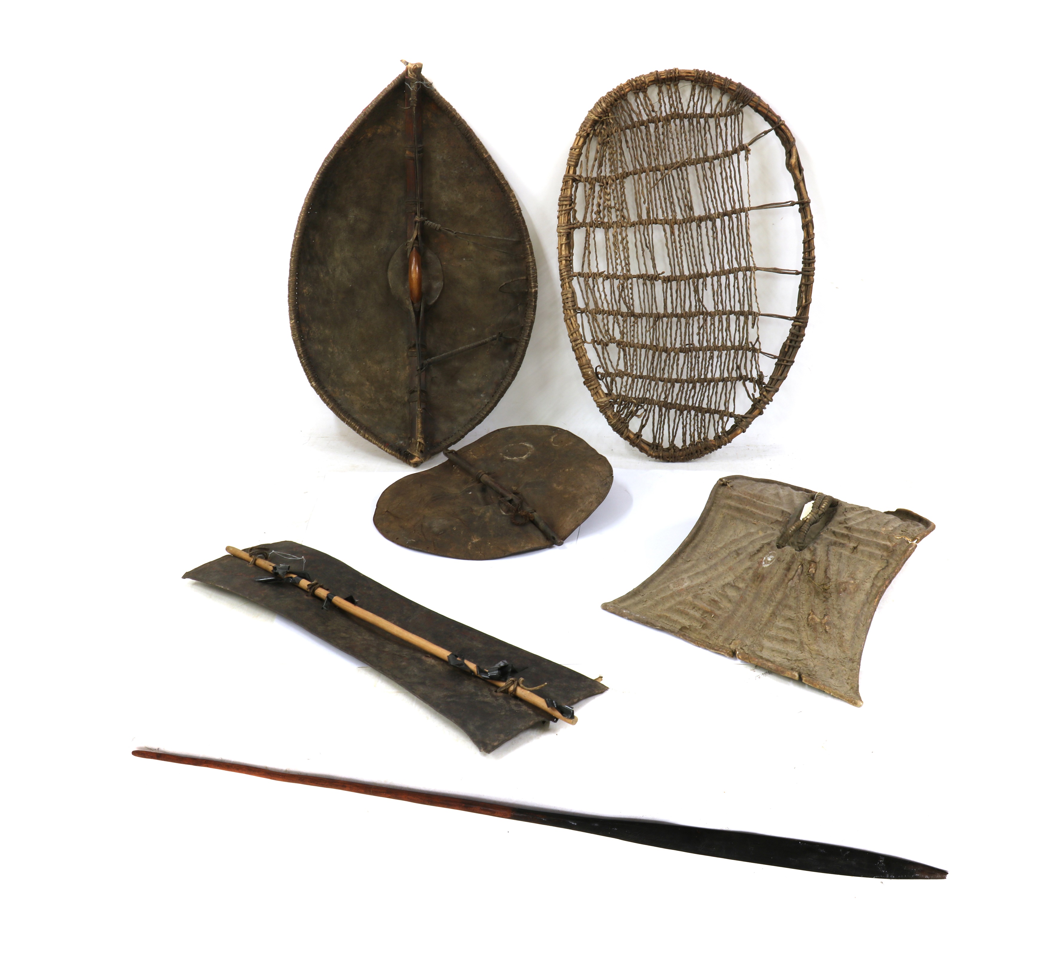 Lot 191 - A group of West African Tribal shields,