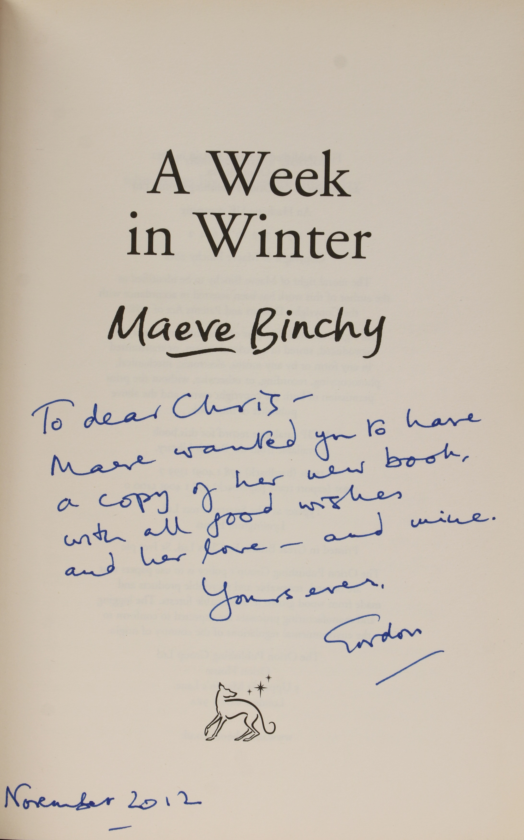 Lot 23 - BINCHY, MAEVE: