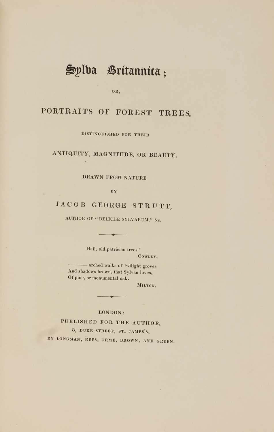 Lot 140 - STRUTT, J G: Sylva Britannica;