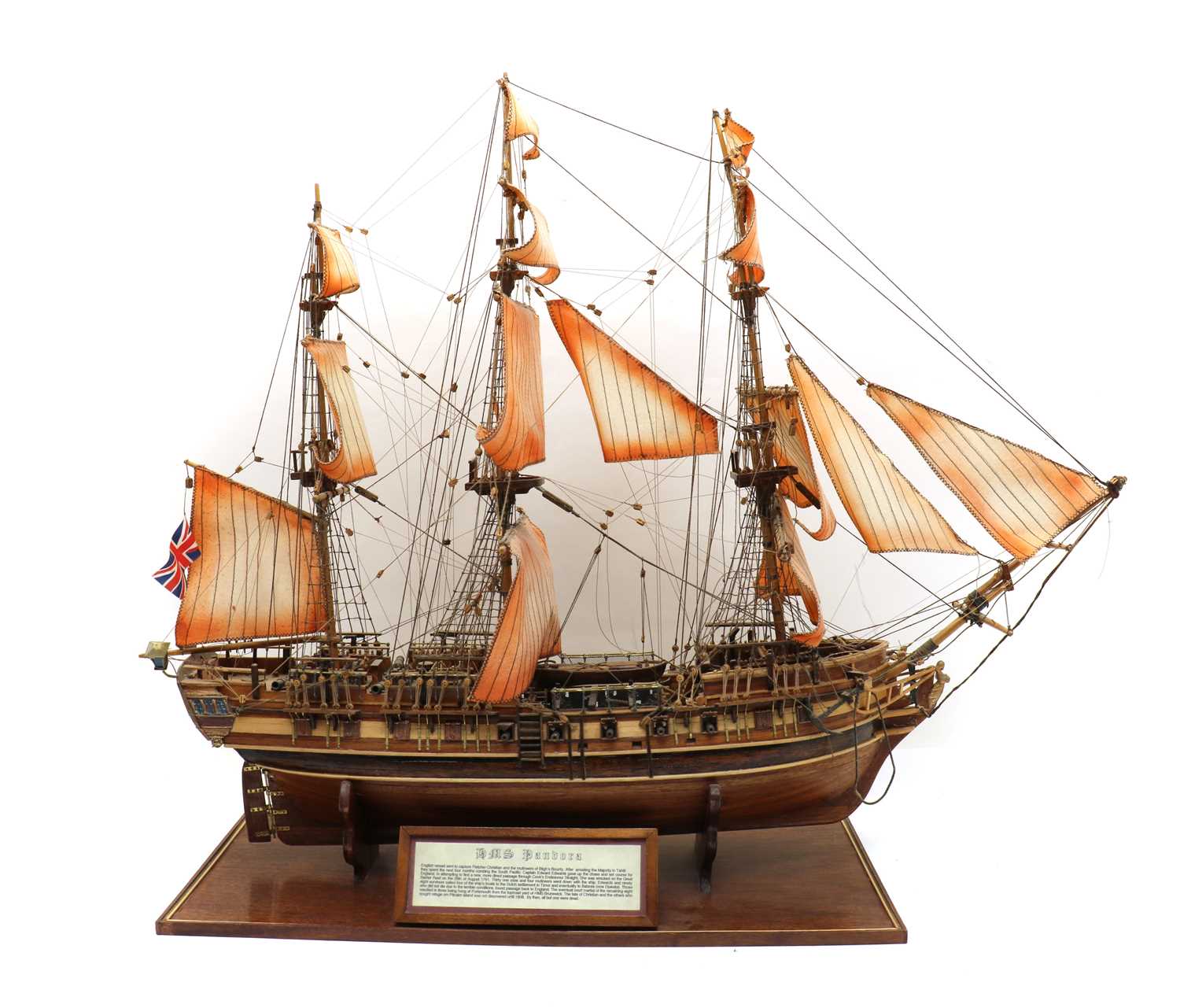 Lot 161 - A scratch-built wooden model of the HMS