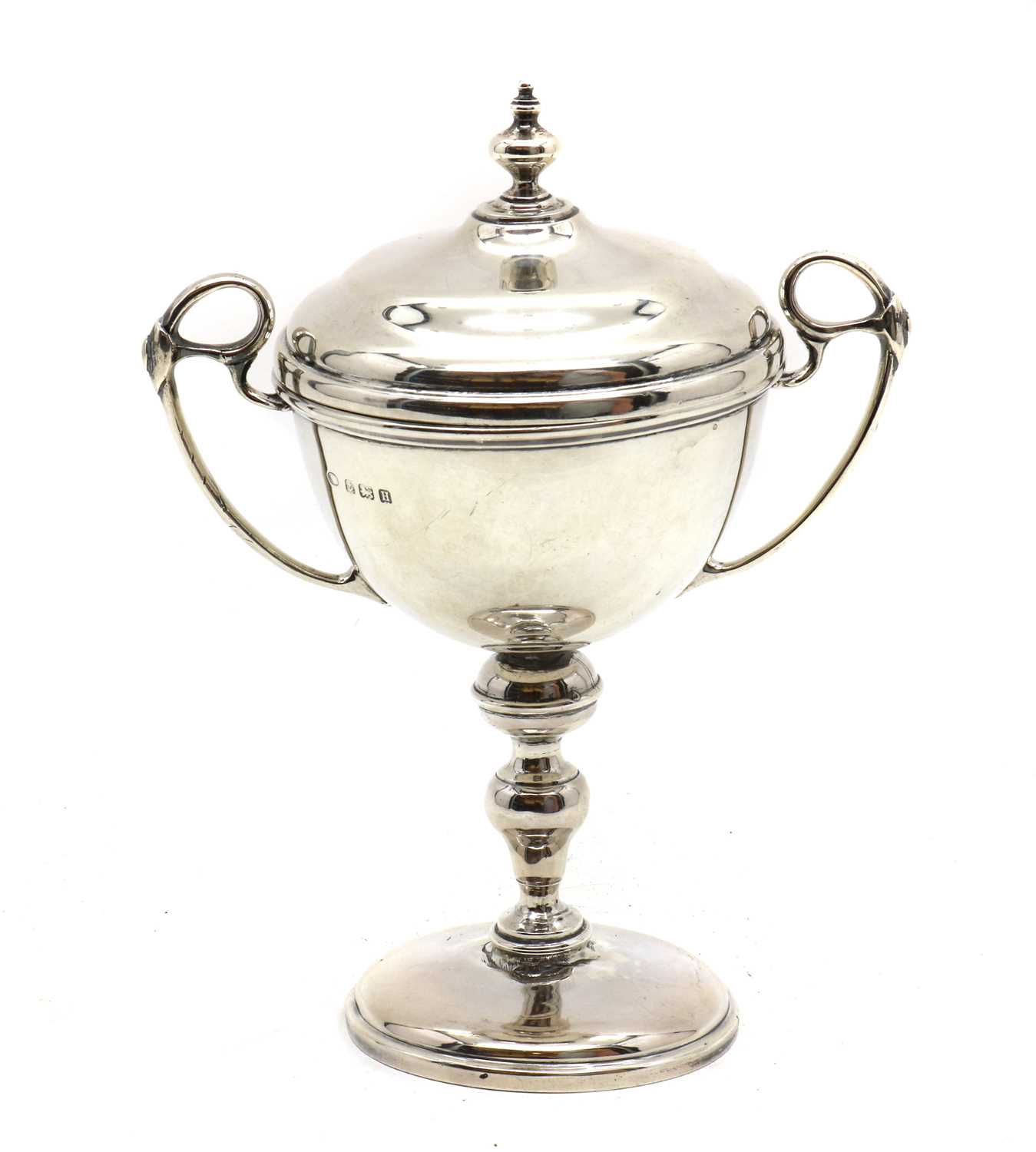 Lot 9 - A silver presentation cup and cover